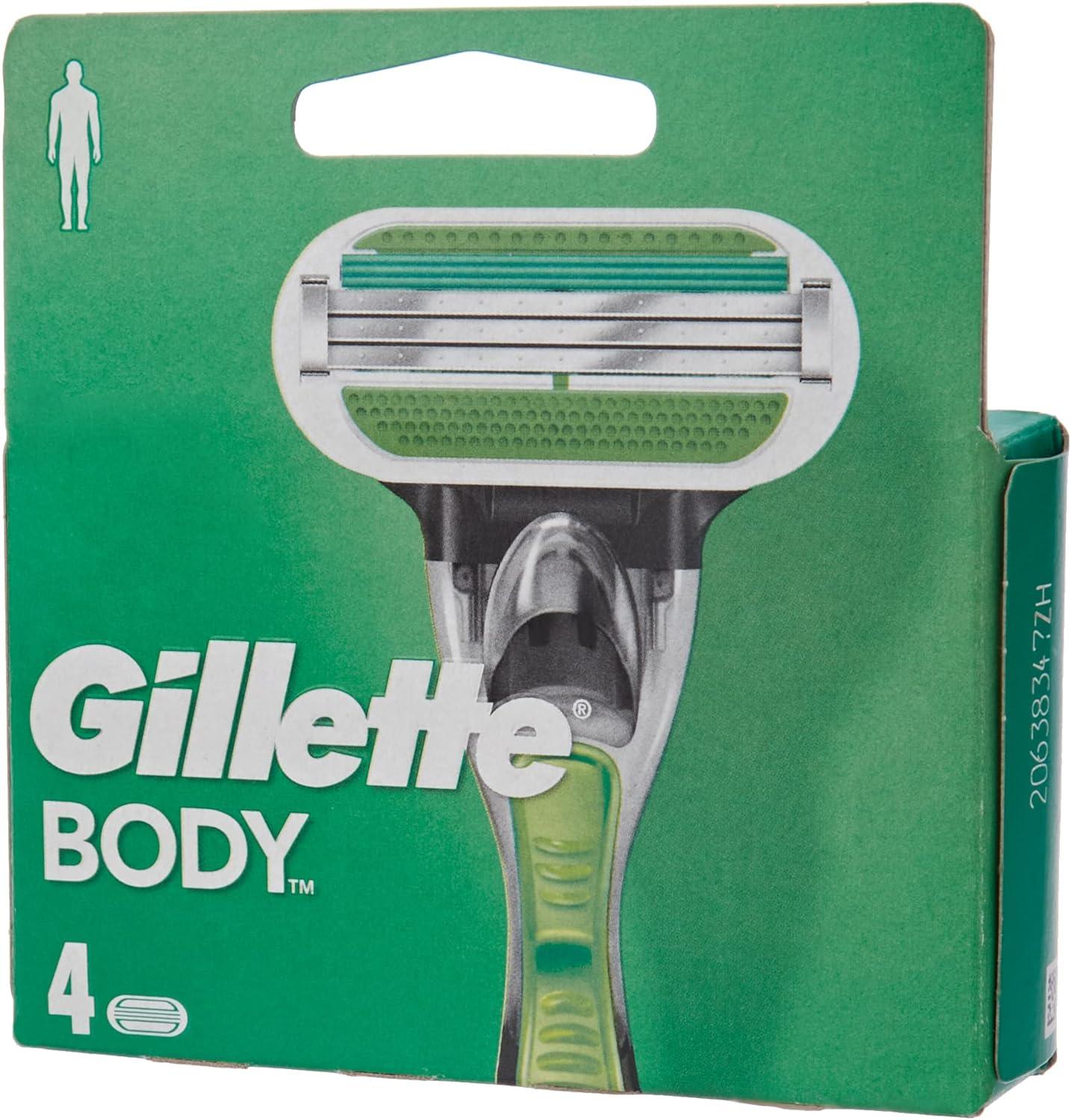 Buy Gillette Body Razor Blades for Men - 4 Replacement Blades Ultra ...