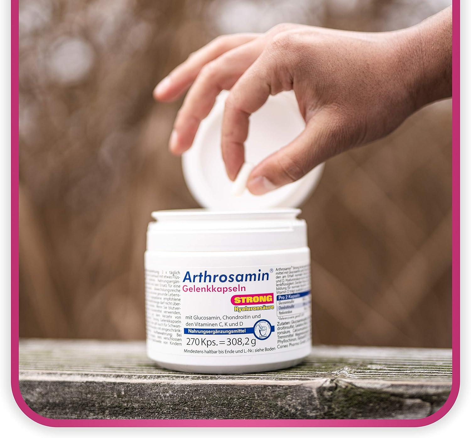 Arthrosamin Strong Joint Capsules with Hyaluronic Acid - 270 Capsules ...