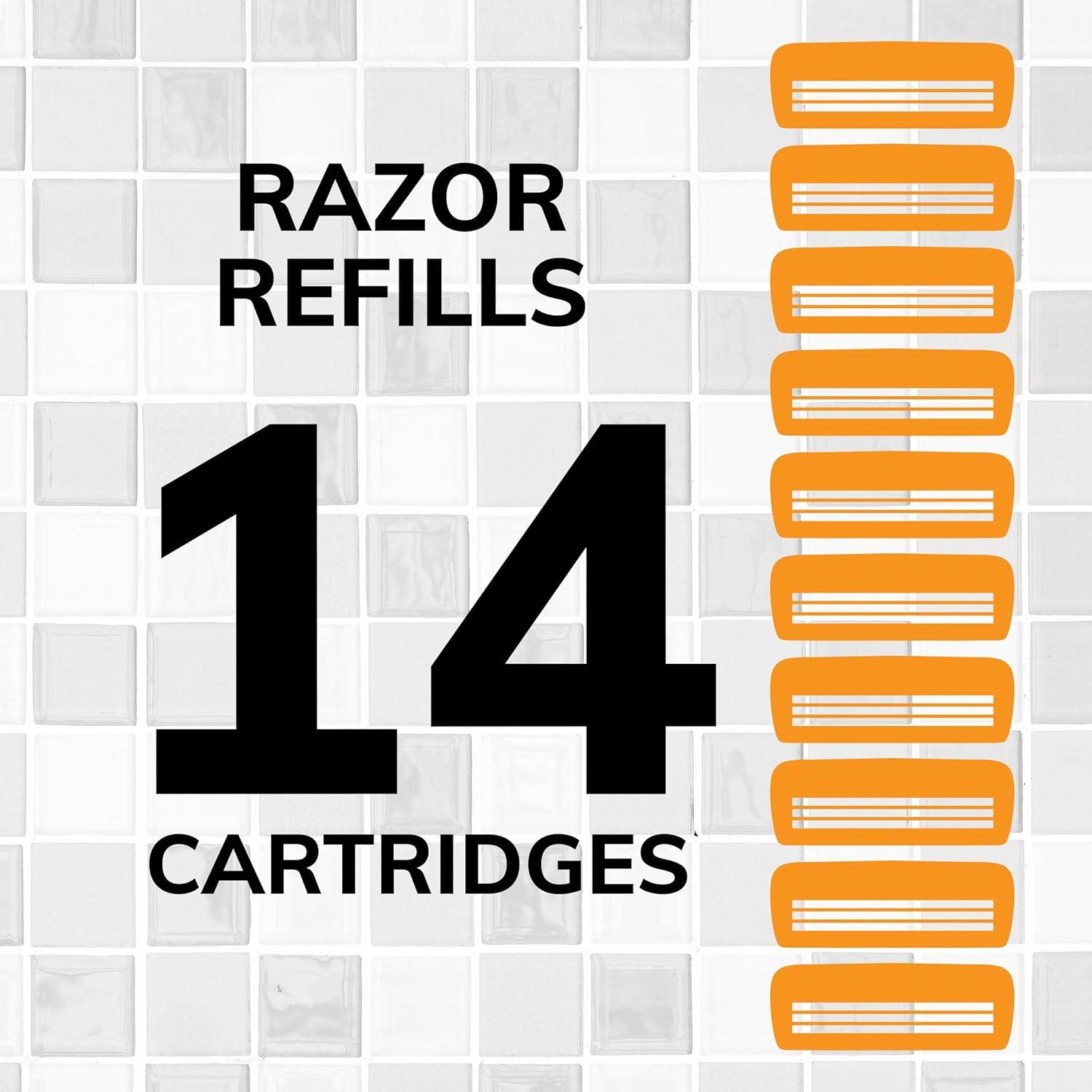 BIC Comfort 3 Razor Refills - Sensitive Skin Shaving 14 Cartridges ...