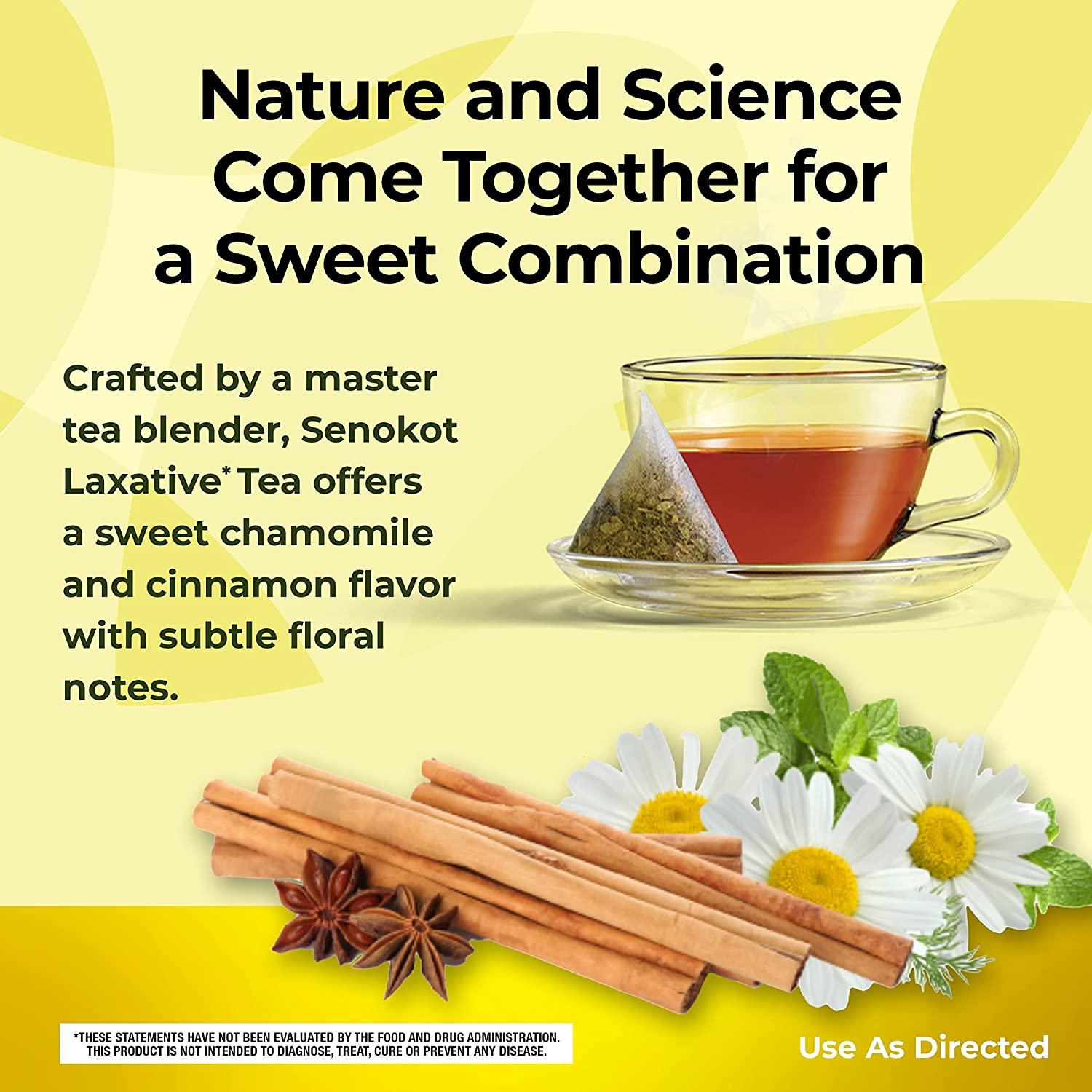 Certified Organic Senokot Laxative Tea with Senna Leaf - 20 Pyramid ...