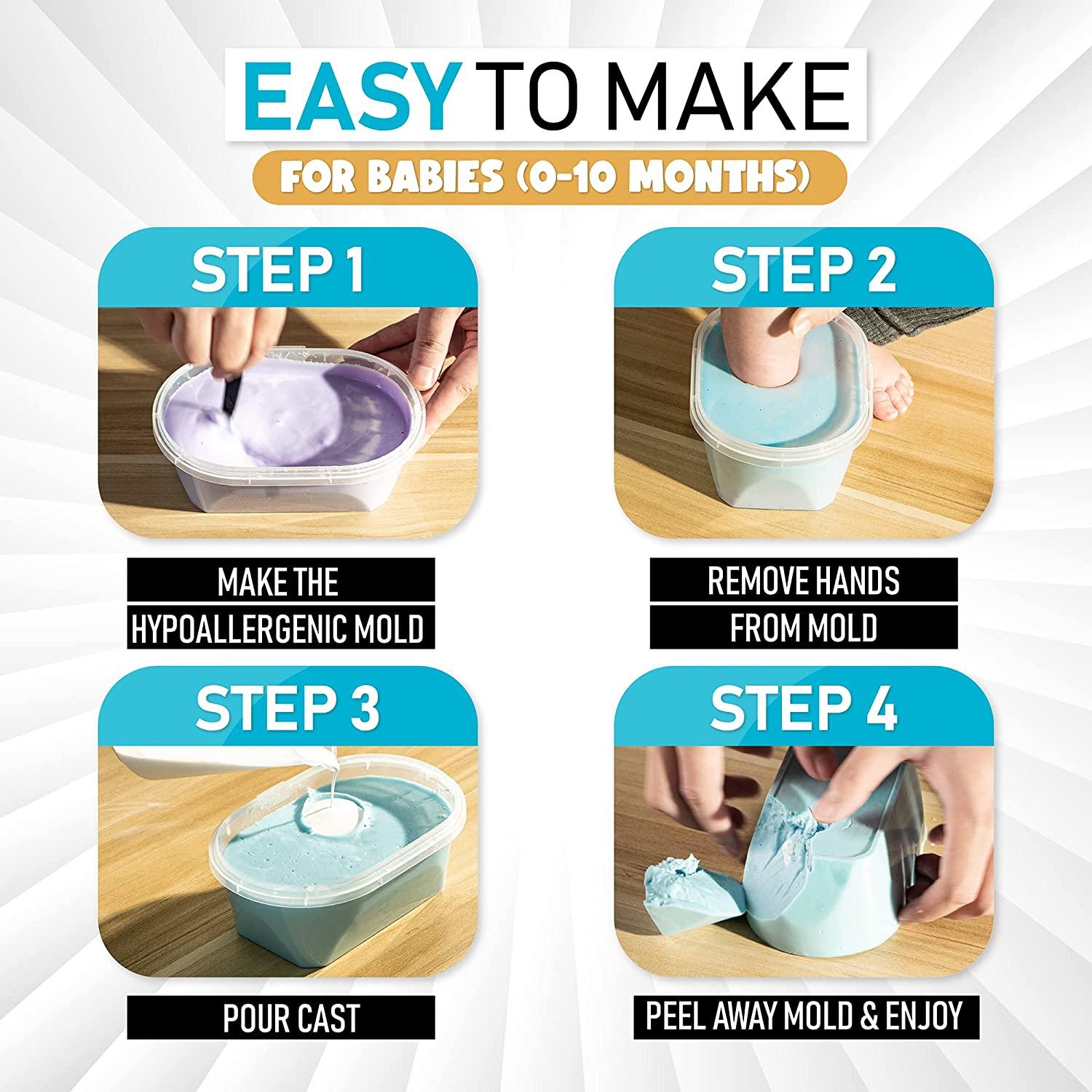 Hula Home Baby Keepsake Hands Casting Kit - Infant Hand & Foot Mold ...