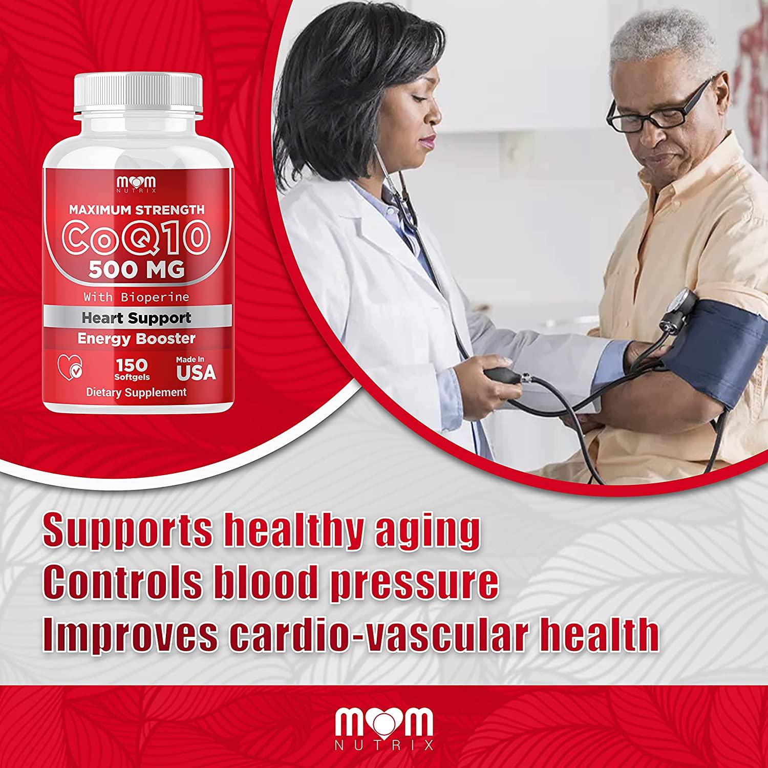 MOM Nutrix CoQ10 500mg | Maximum Strength Heart Health & Cellular ...