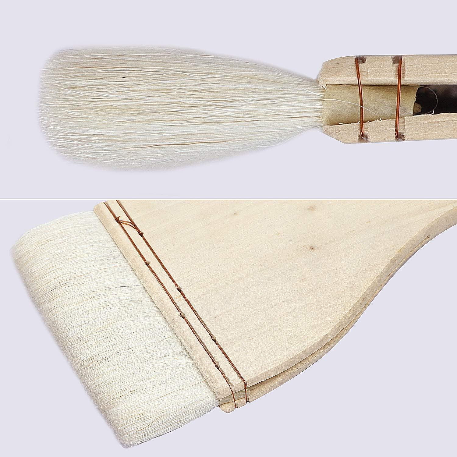 KEILEOHO 3 PCS 2.5 Inch Flat Hake Brushes - Soft and White Brush Set ...