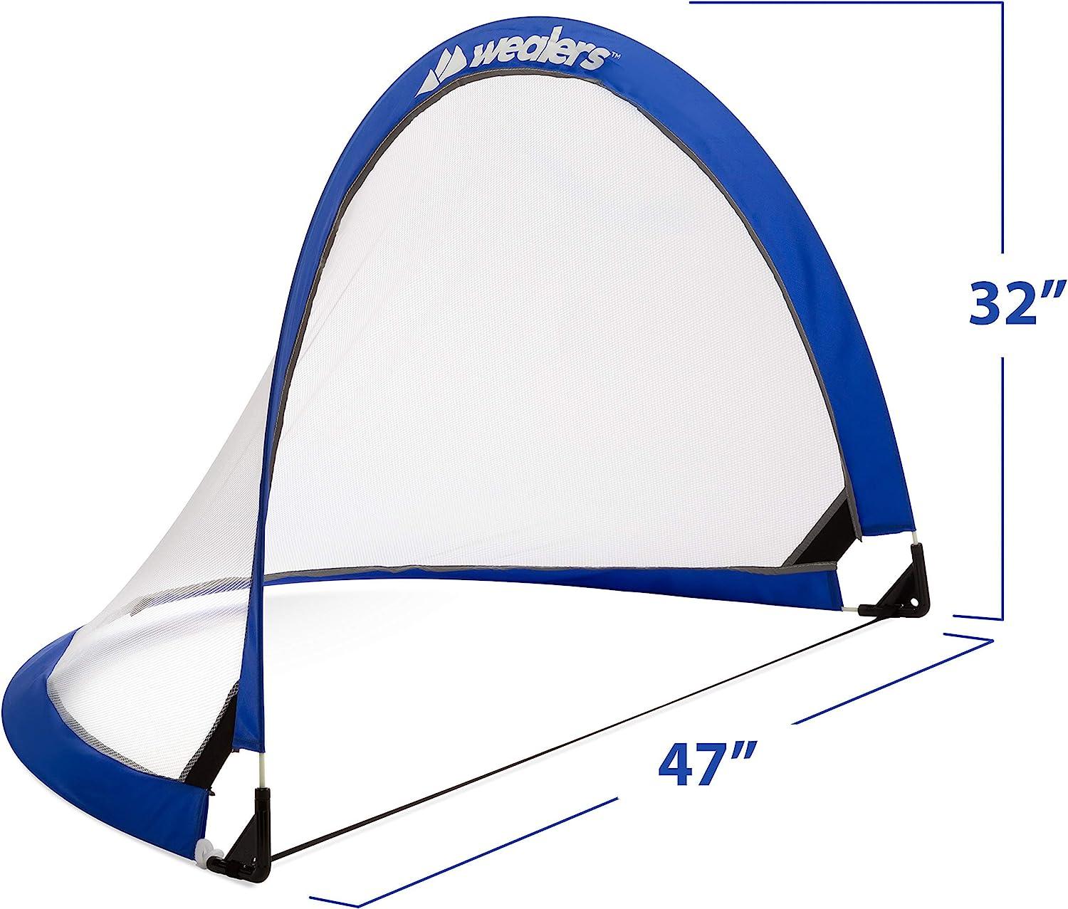 Collapsible Soccer Goal Set of 2 with Travel Bag - Ultra Portable 4ft ...