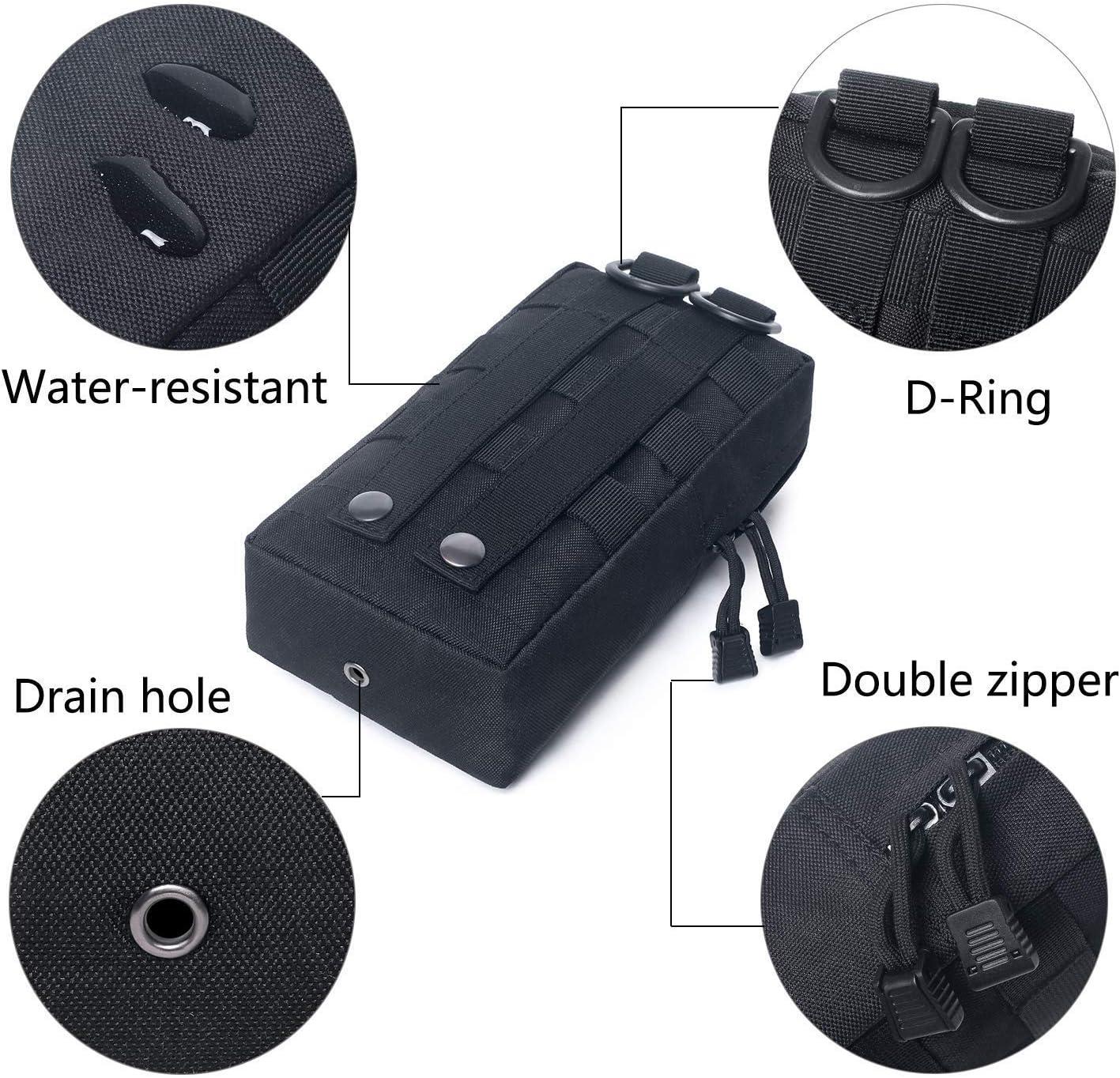 Tacticool 2 Pack Molle Pouches - Compact Water-Resistant EDC Pouch Set ...