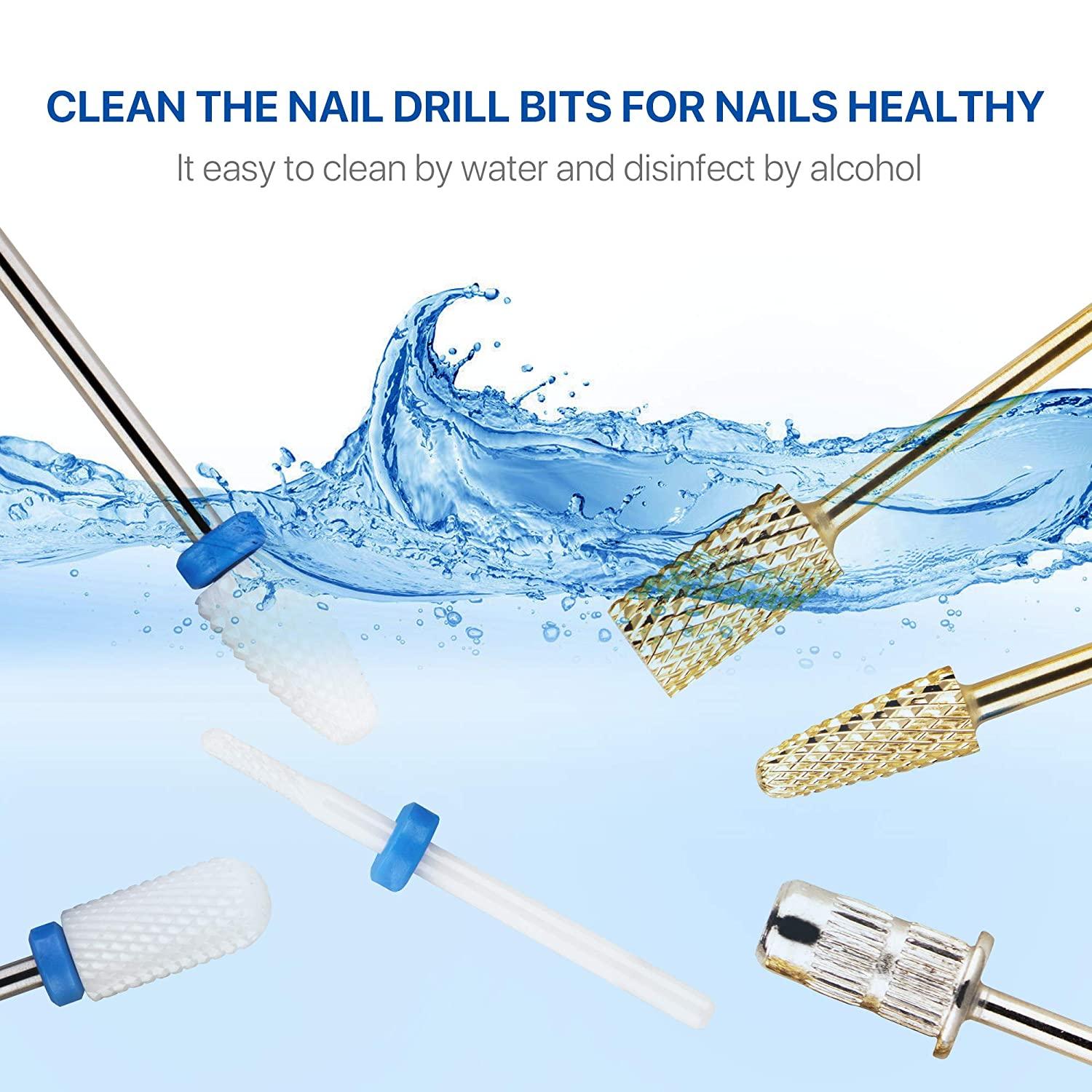 Professional Diamond Ceramic Nail Drill Bits for Acrylic Nails - 6Pcs ...