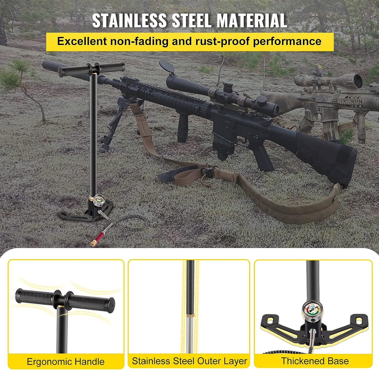 VEVOR PCP Air Pump | 4500psi High Pressure Hand Pump with Gauge ...