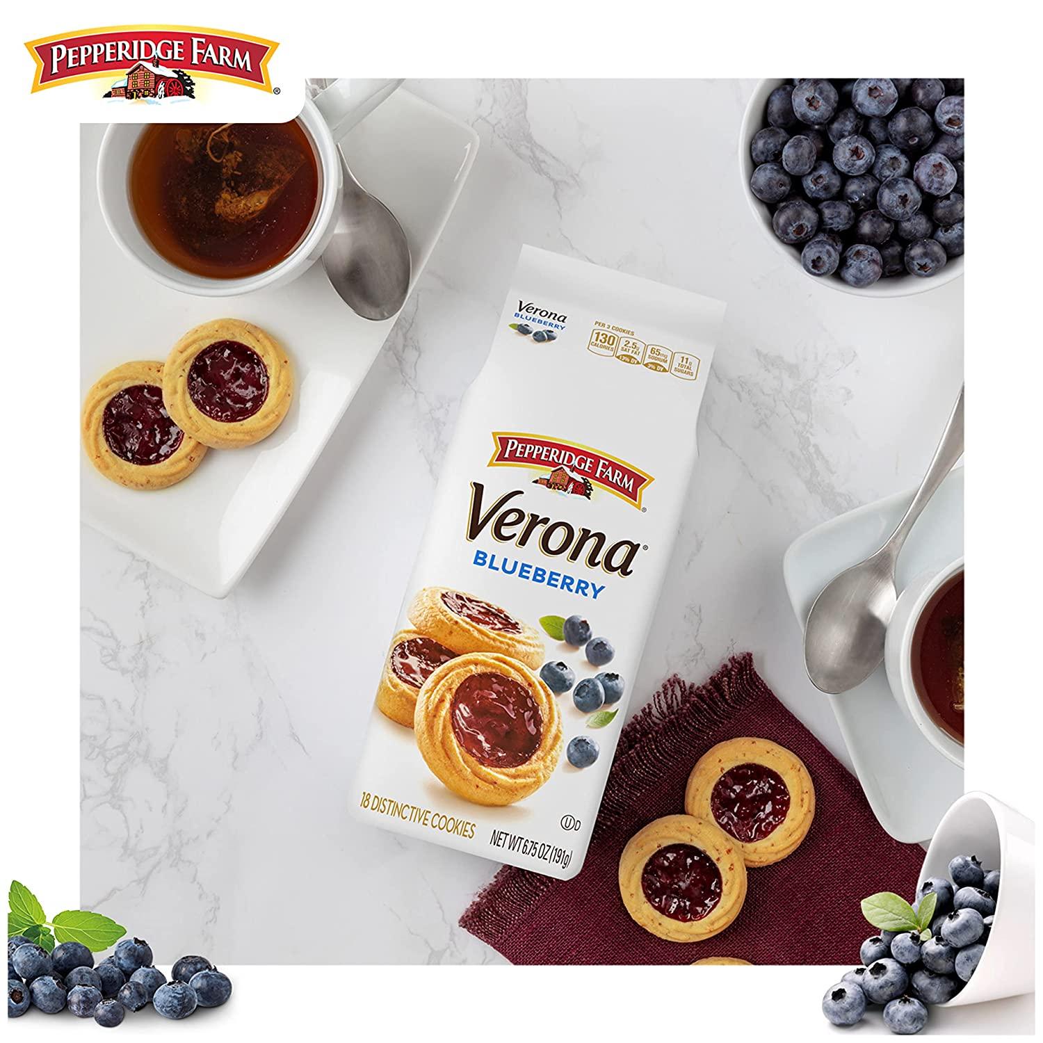 Pepperidge Farm Verona Blueberry Thumbprint Cookies - 6.75 oz. Bag ...