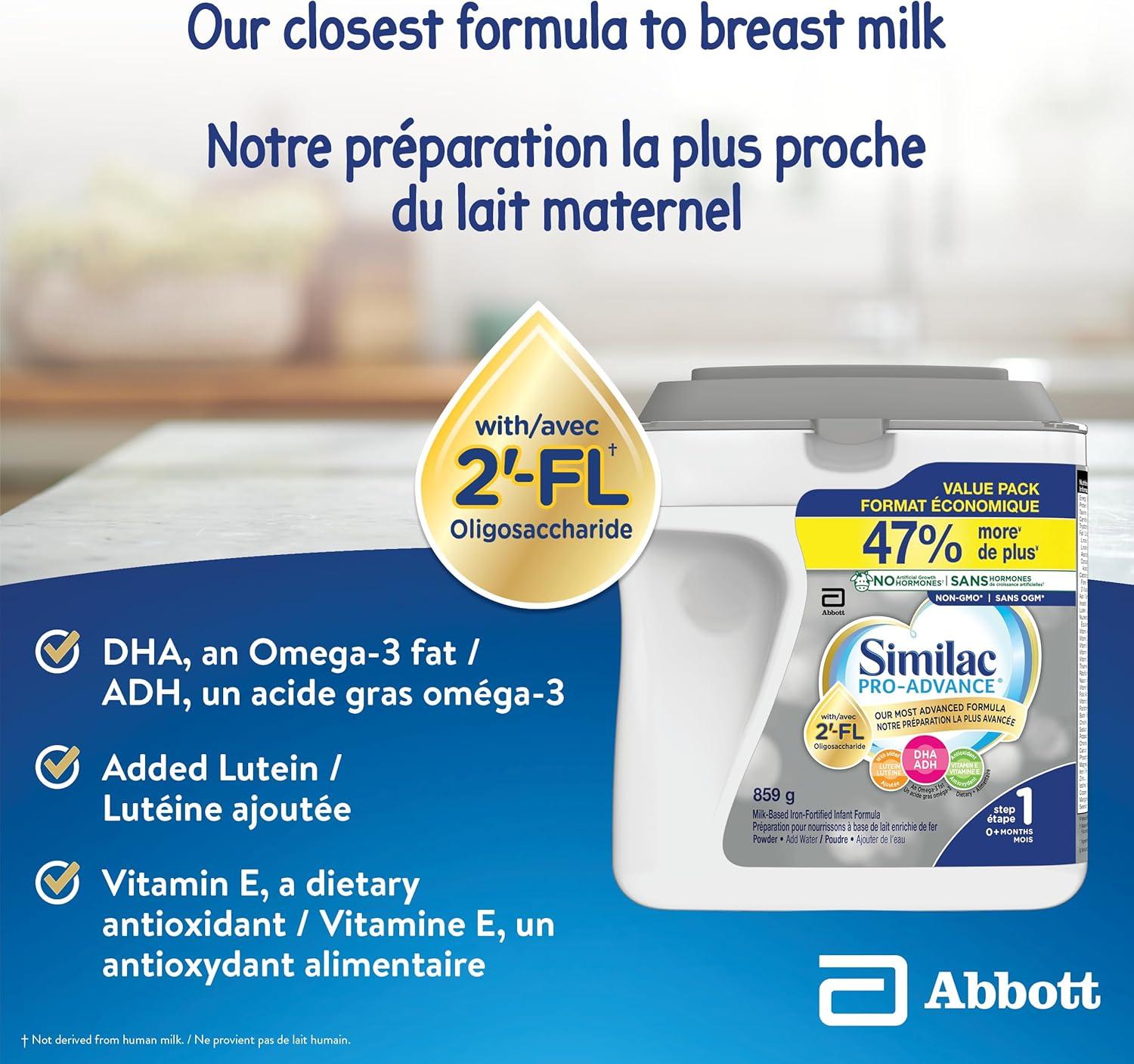 Similac Pro-Advance Step 1 Baby Formula Our Closest Formula to Breast ...