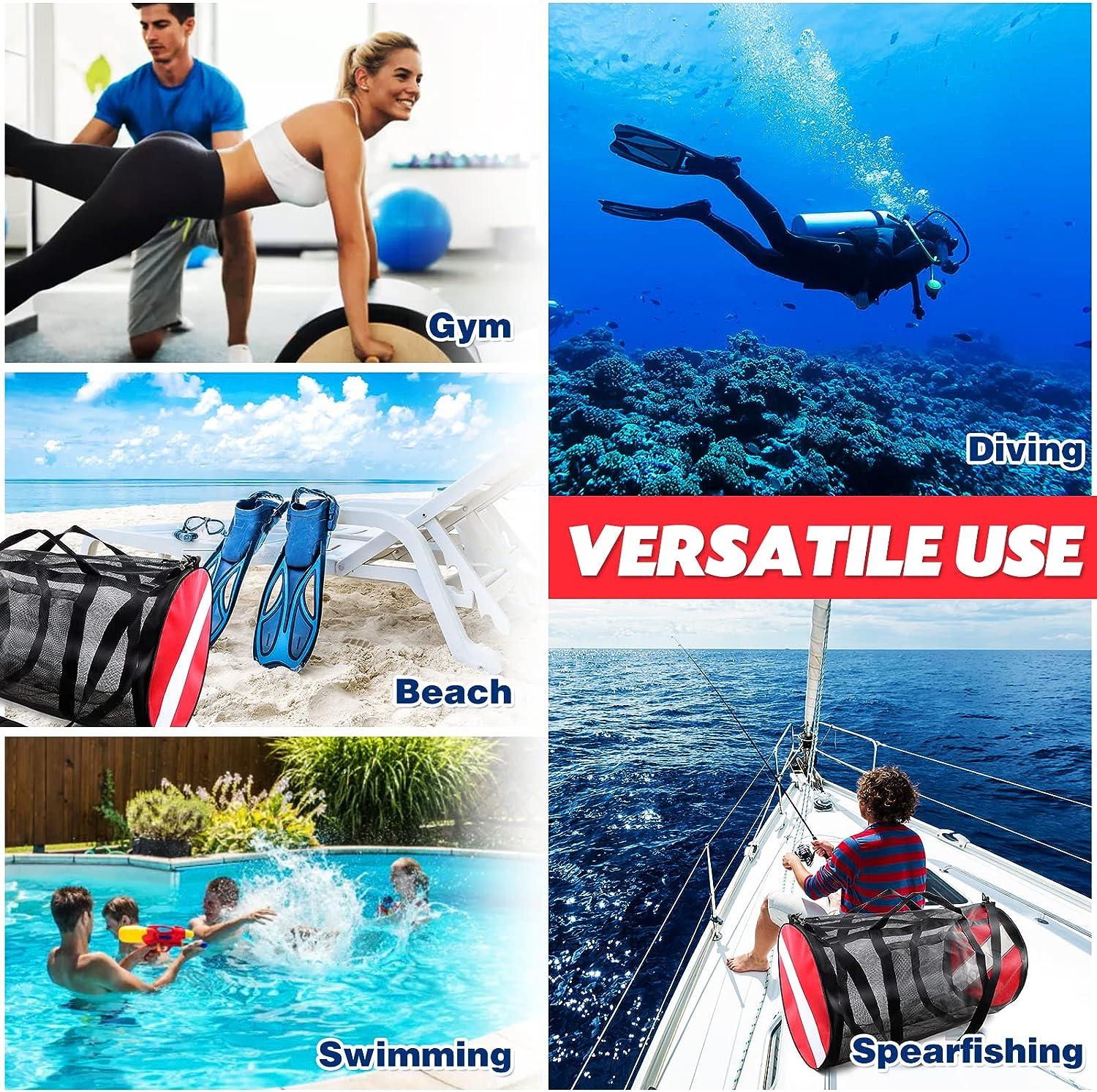 OVOVFANY Mesh Dive Bag - Heavy-Duty Oversized Dive Flag Duffel Bag for ...