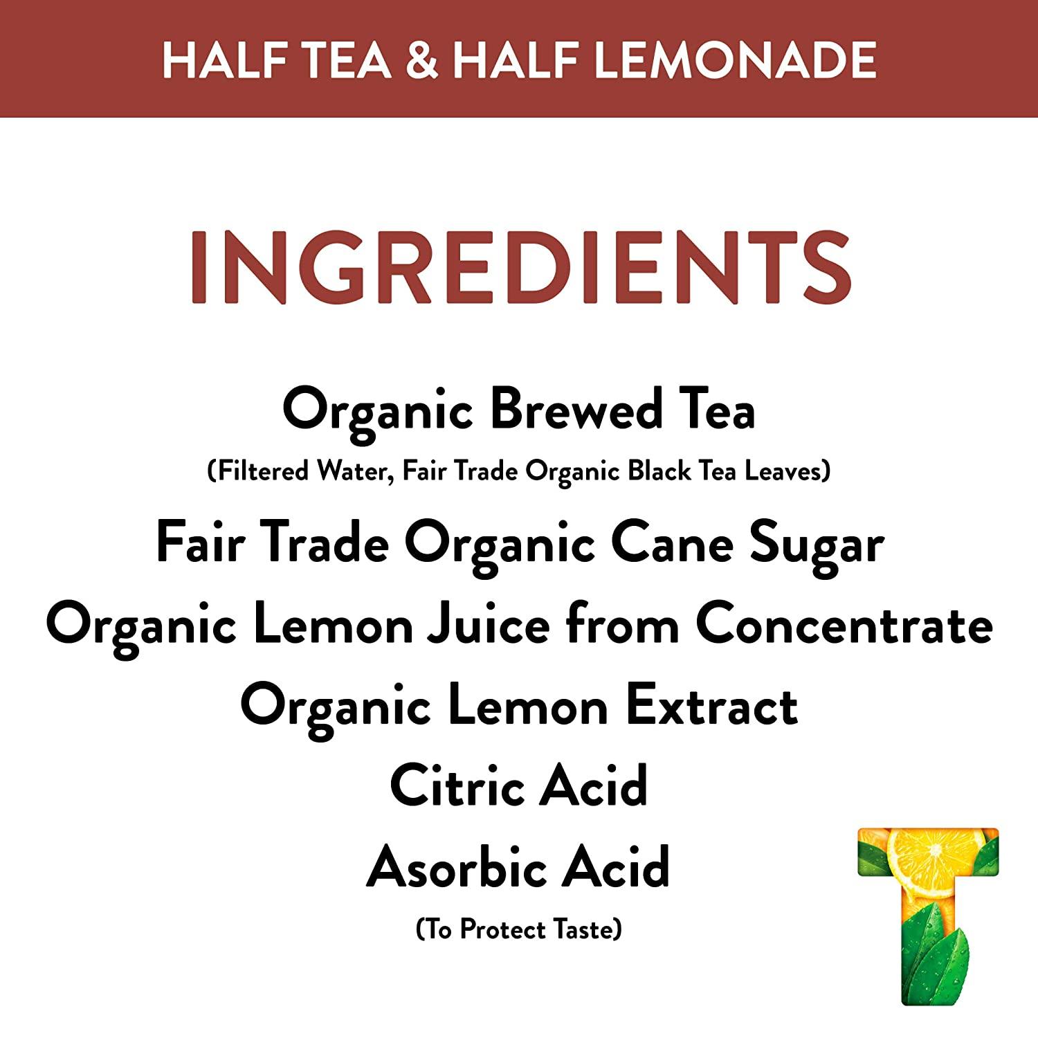Honest Tea Organic Half Tea & Lemonade - Gluten Free, Fair Trade, 16.9 ...
