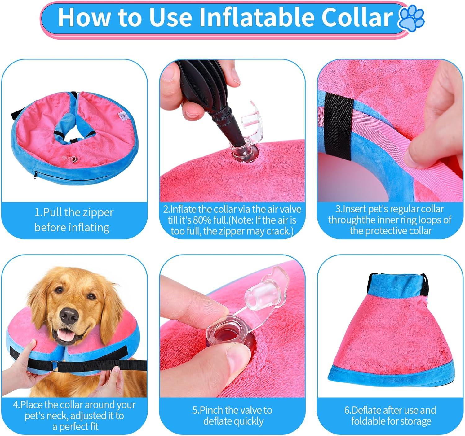 FWLWTWSS Inflatable Hubble Dog & Hewn Ruff Cat - Adjustable Protective ...