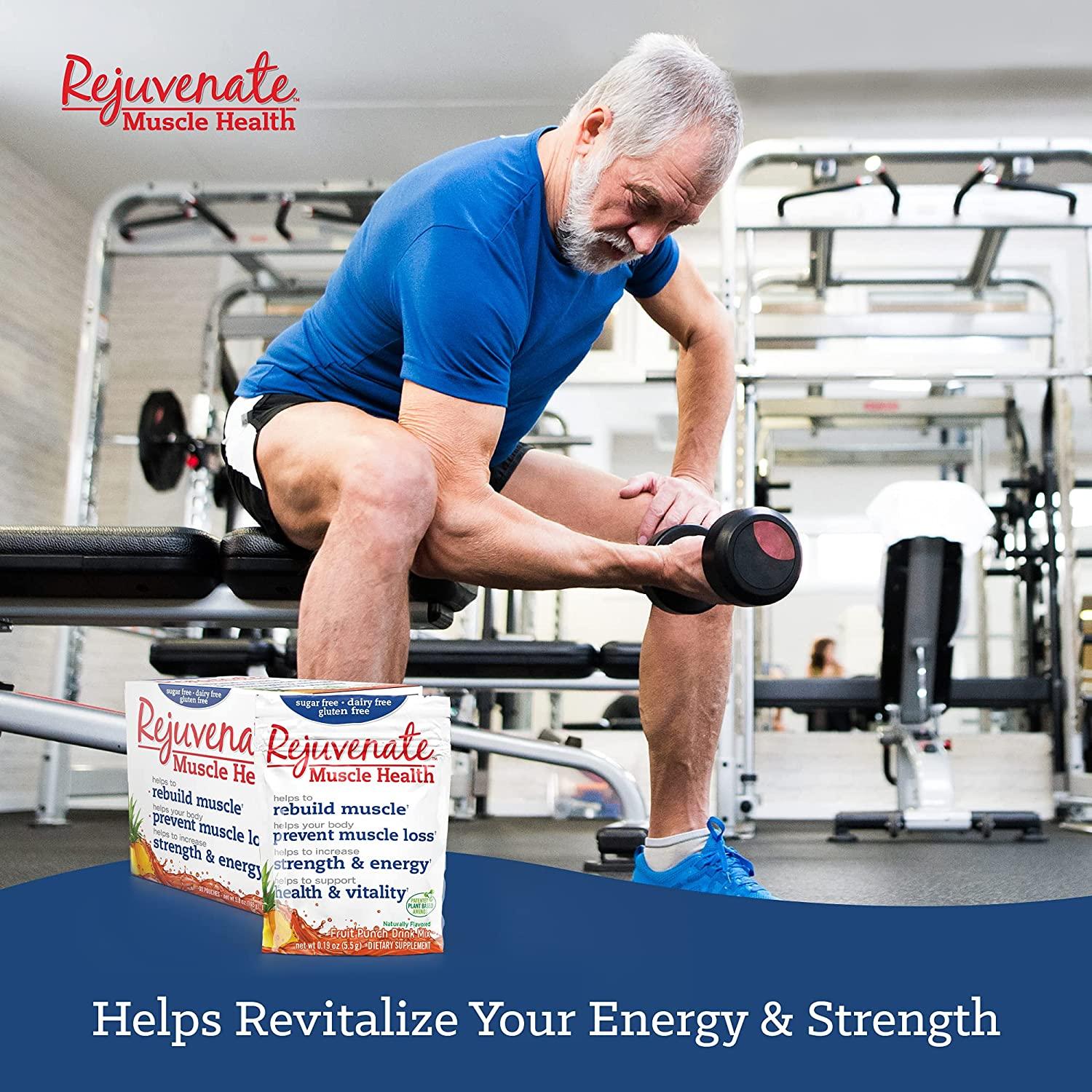 Rejuvenate Muscle Health - Clinically Proven Raspberry 30 Pouches (5.5g ...