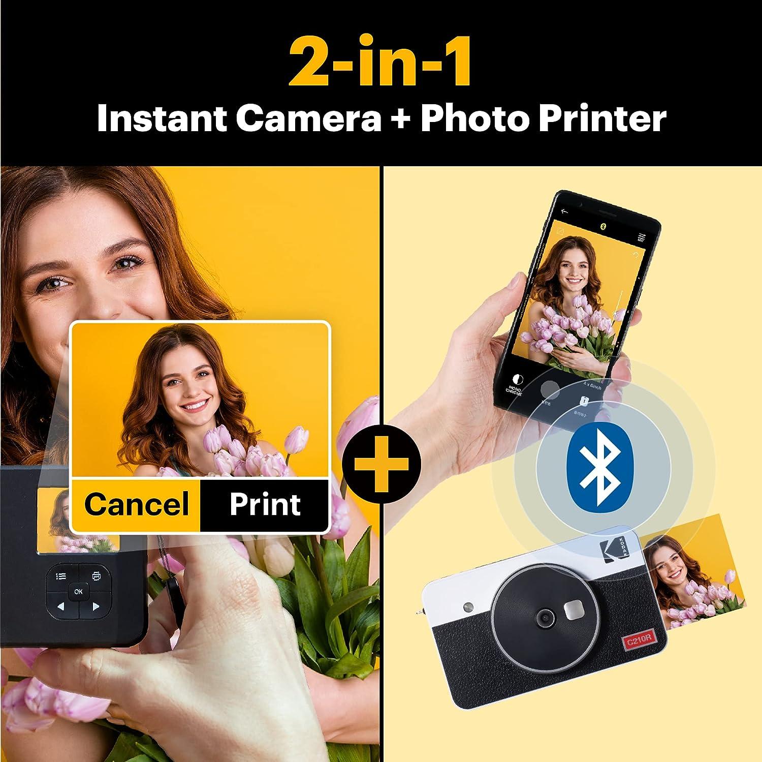 KODAK Mini Shot 2 Retro 4PASS 2-in-1 Instant Camera and Photo Printer ...
