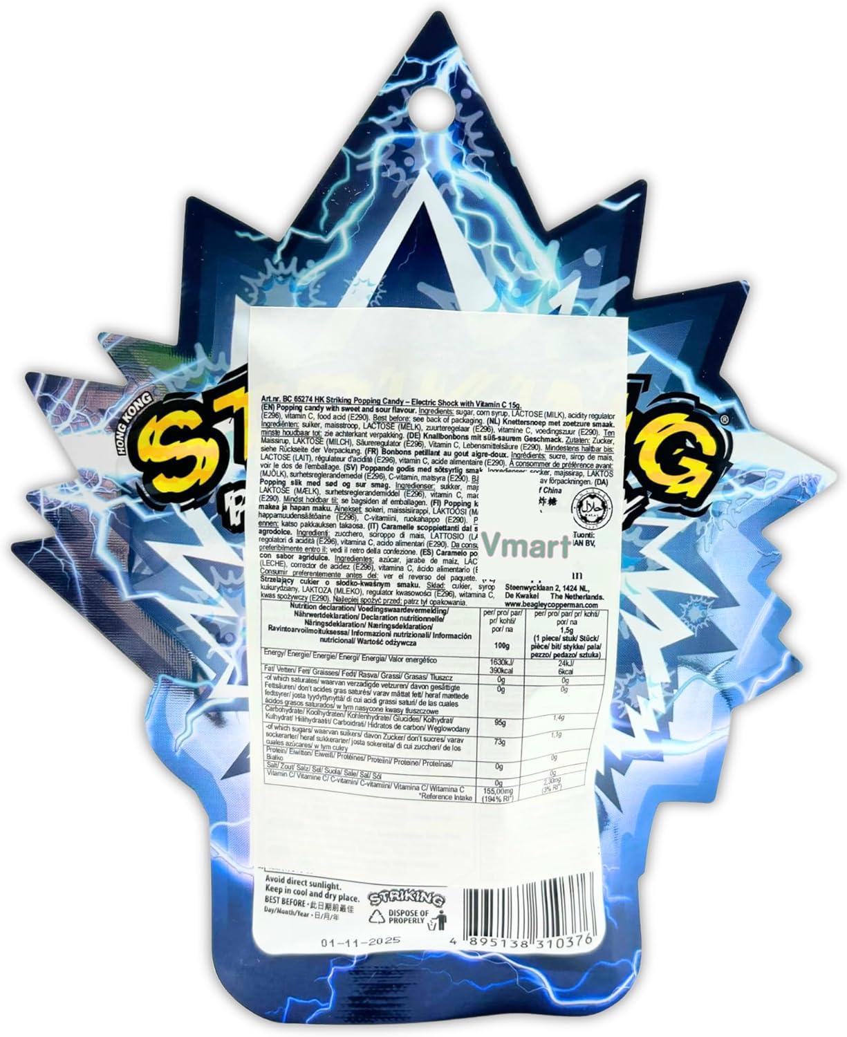 Striking Popping Candy Electric Shock Flavour 15g (Pack of 2) | Buy Now ...