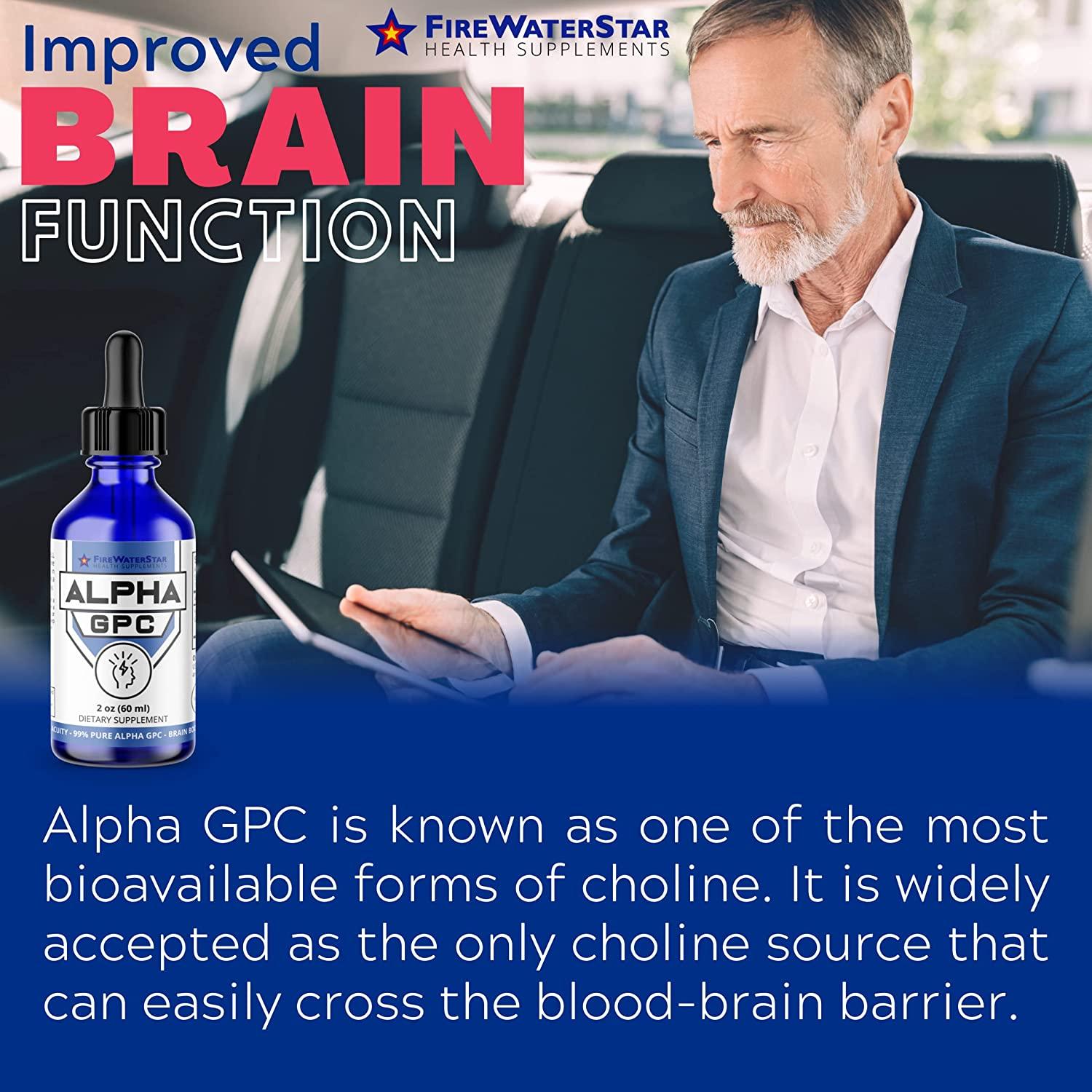 Alpha GPC Liquid Drops 300mg - 2oz - 30 Day Supply | 99% Pure L-Alpha ...