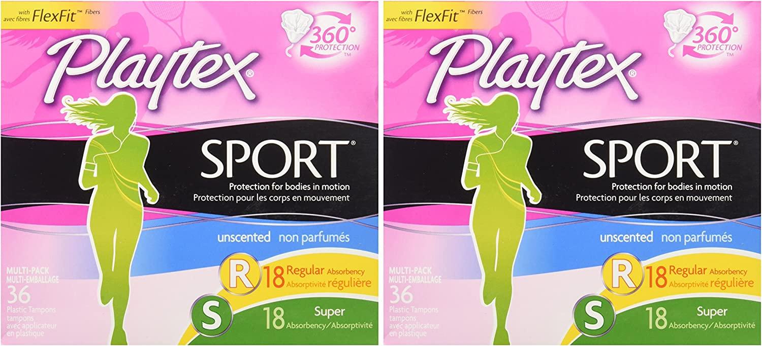 Playtex Sport Tampon Multipack - Unscented - 72 Count Total | Buy Now ...