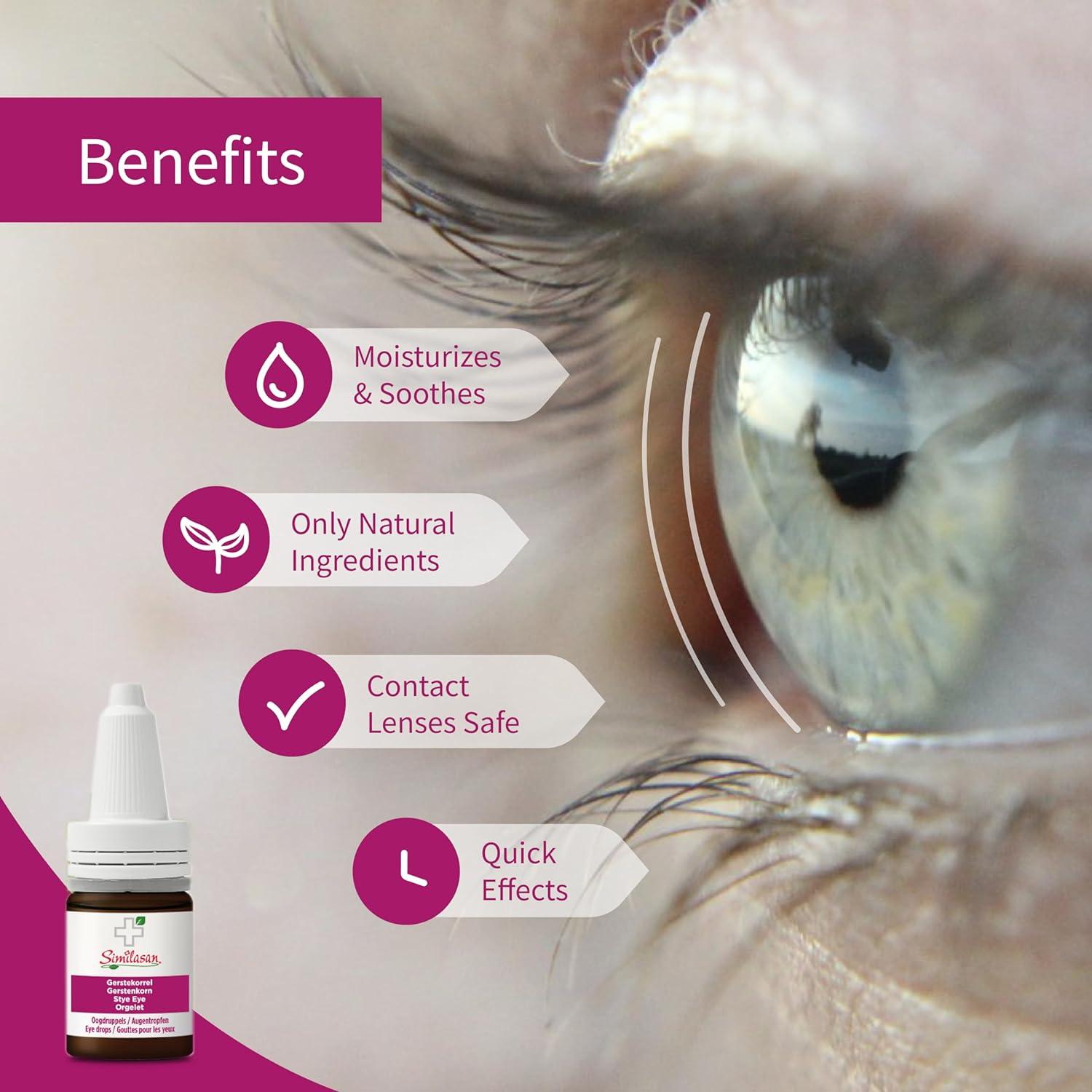 Similasan Eye Drops for Stye Eyes 10 ml - Moisturizes The Eyes and Soothes Irritation Caused by ...