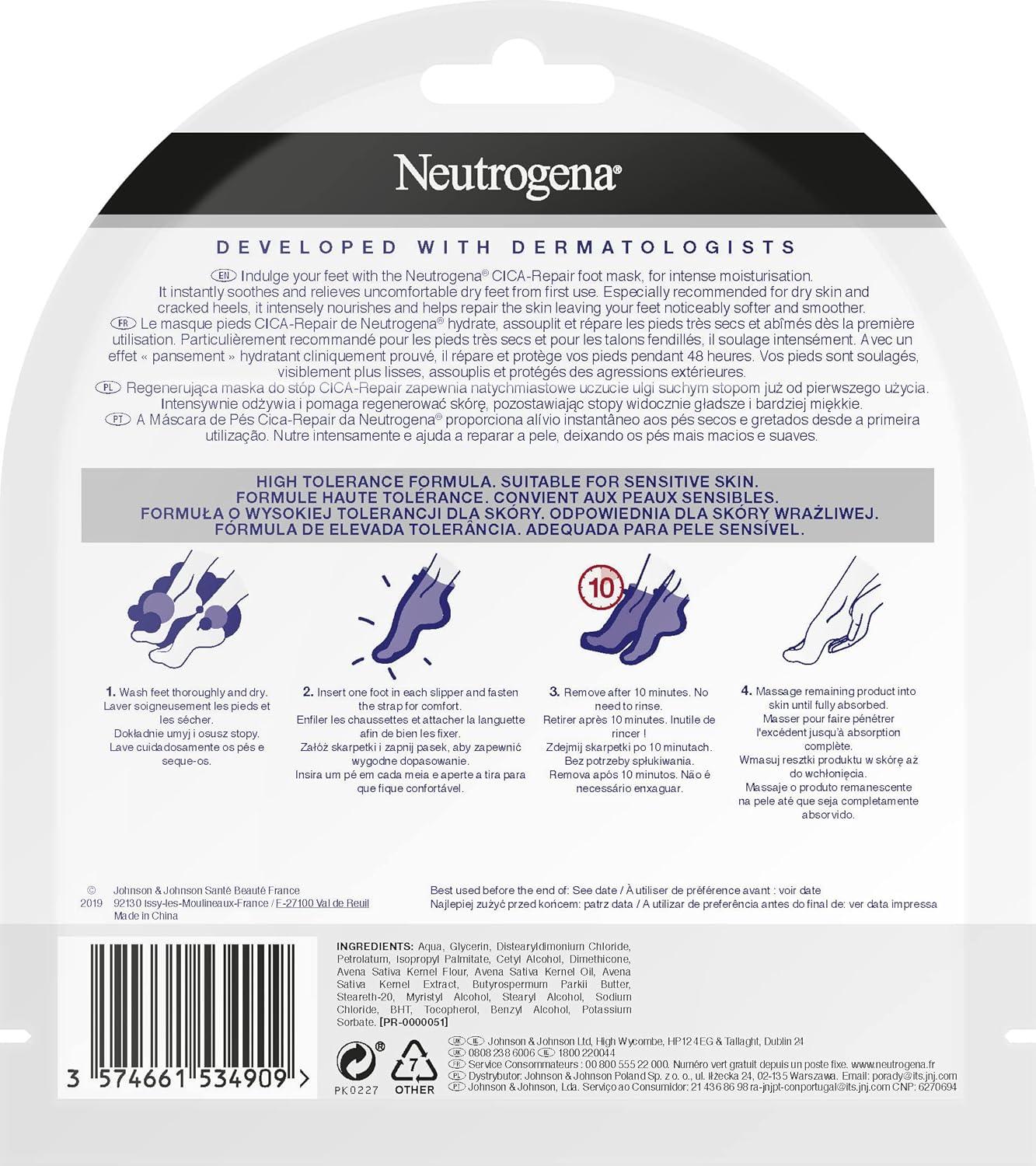 Neutrogena Norwegian Formula CICA-Repair Foot Mask - Intensive ...