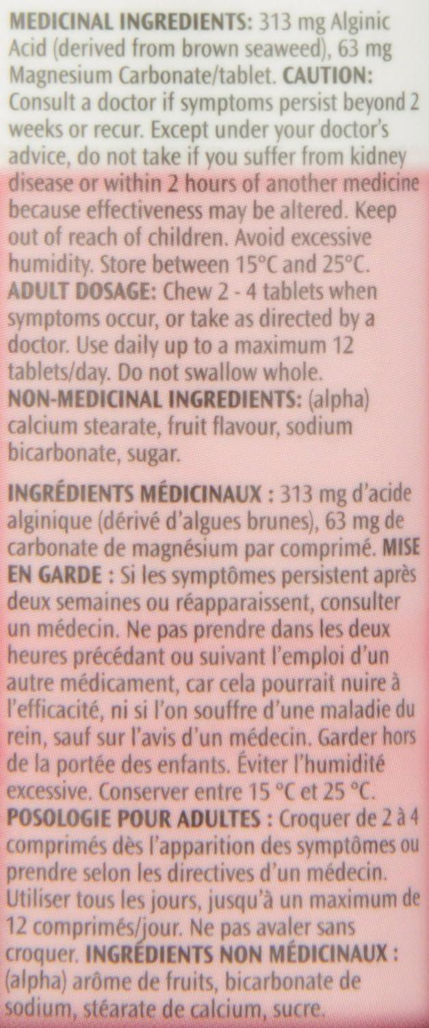 Gaviscon Extra Strength Fruit Antacid 60 Tablets - Fast-Acting Relief ...