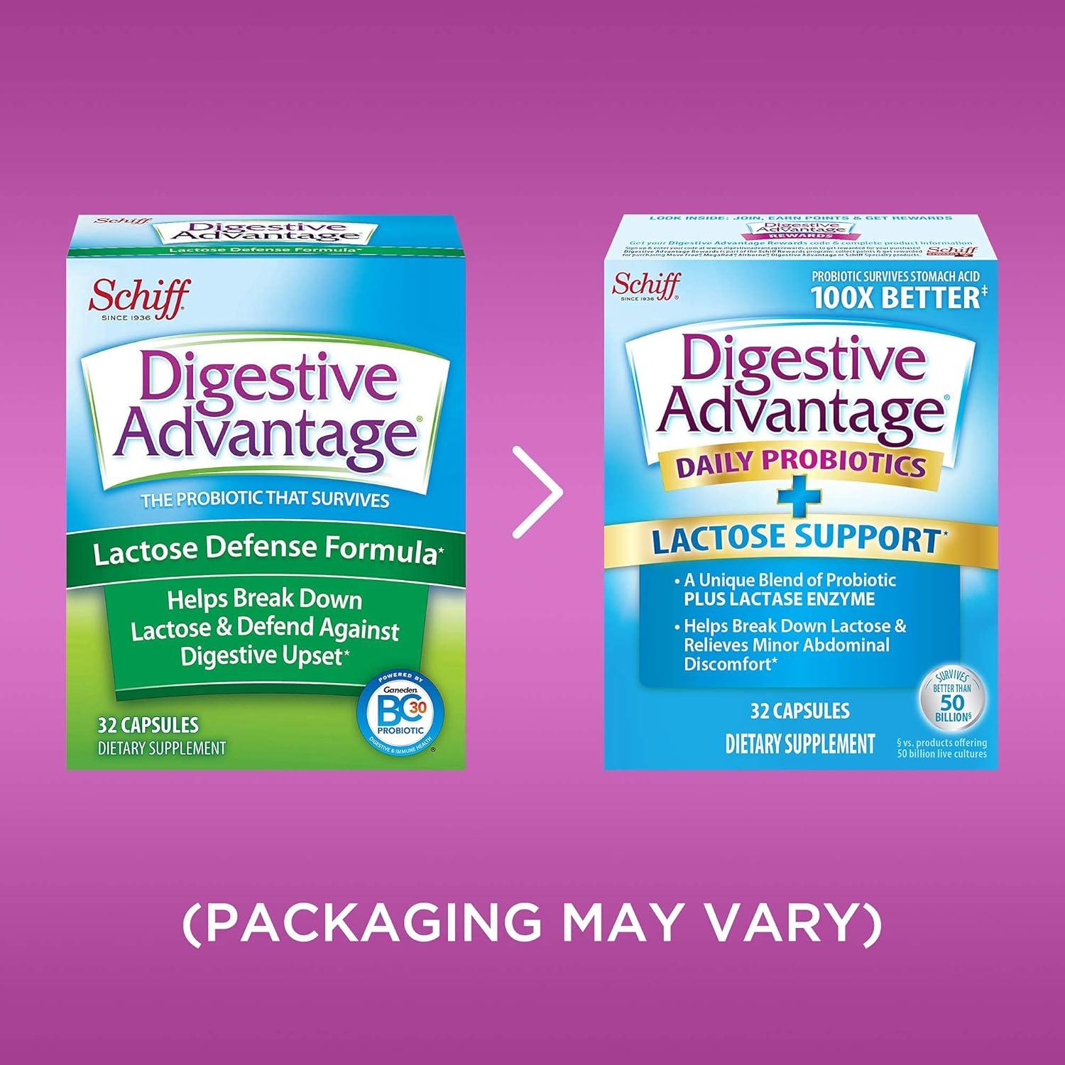 Digestive Advantage Lactose Defense Capsules - 32 Count Box (Pack of 4 ...