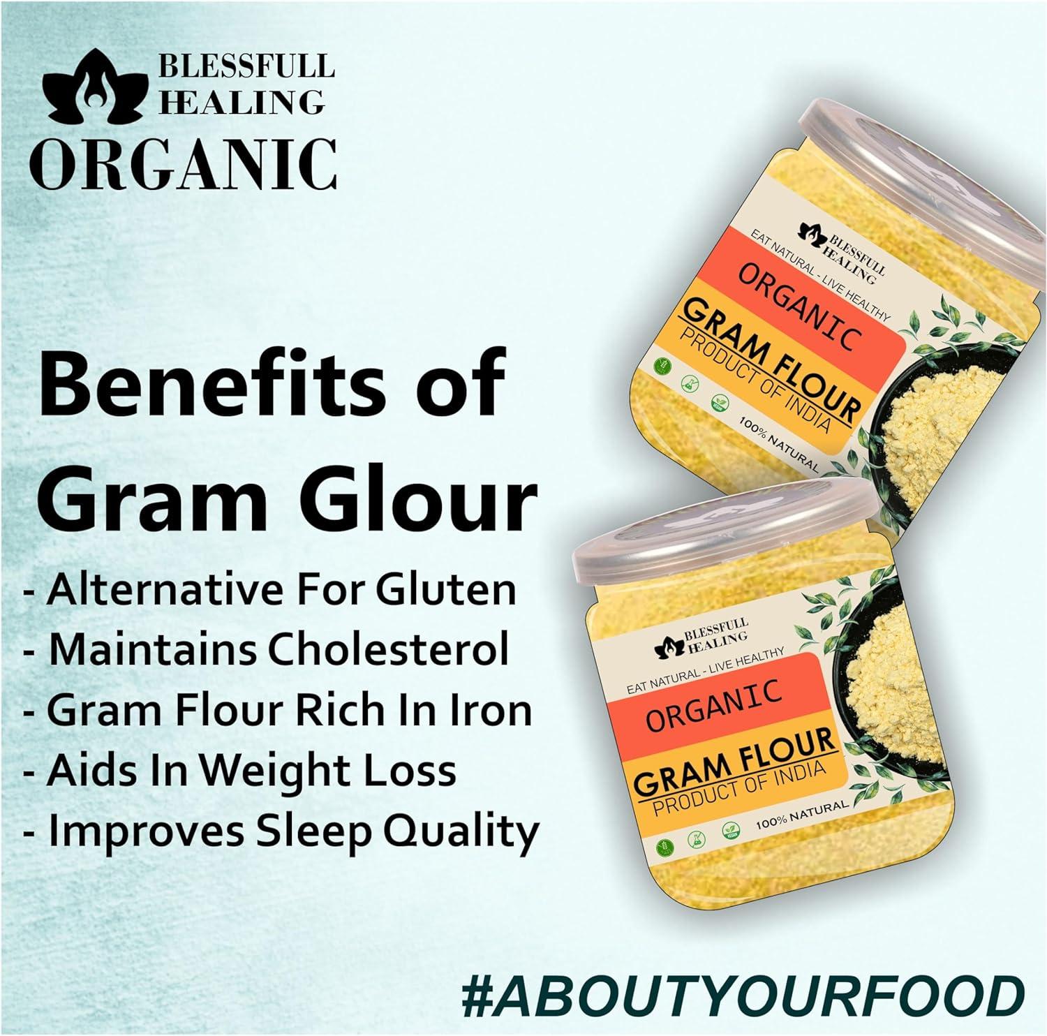 Blessfull Healing Organice Gram Flour 1 lb (453 Gram) | Buy Now with ...