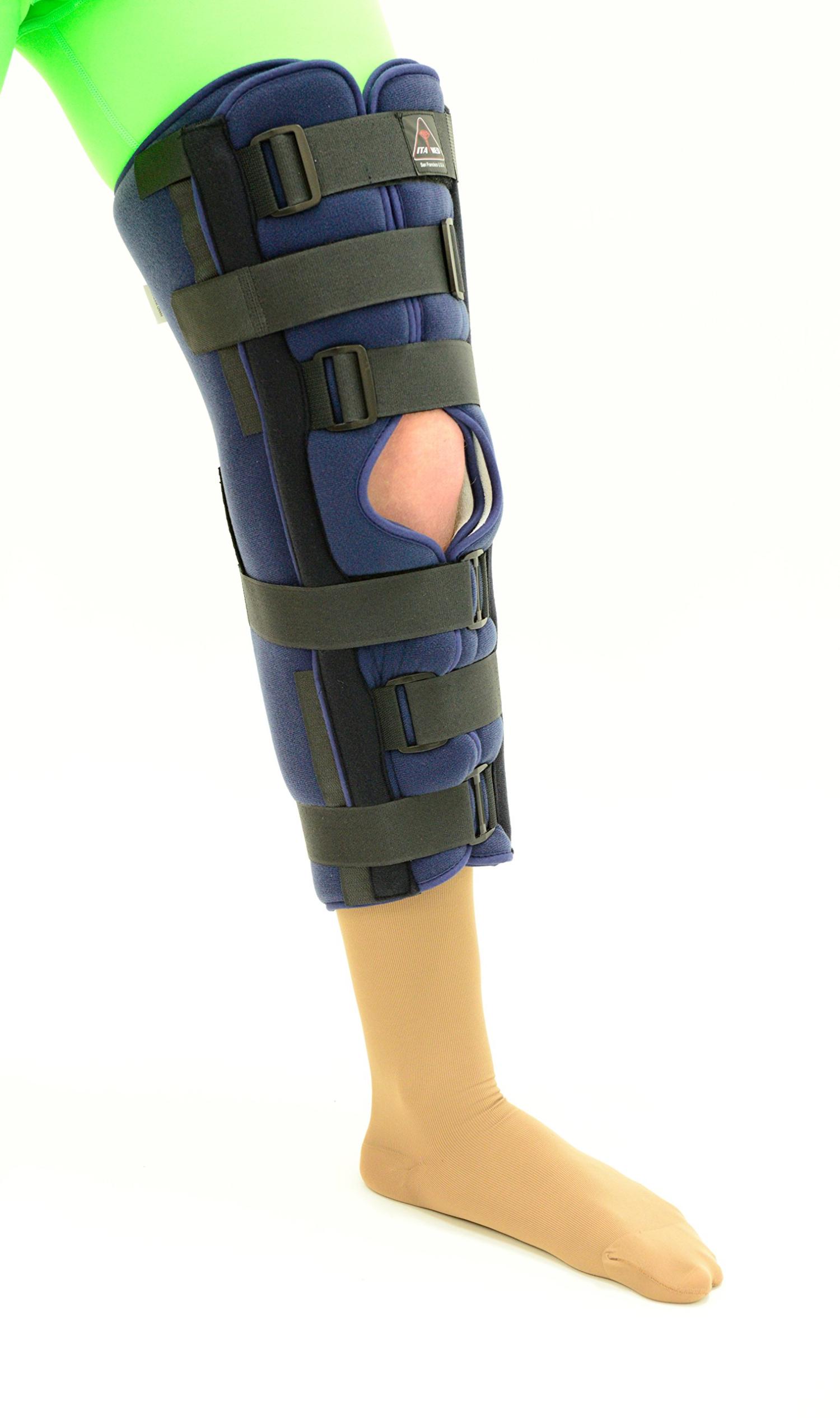 Tri-Panel Knee Immobilizer Brace | Adjustable Support Splint | Post ...