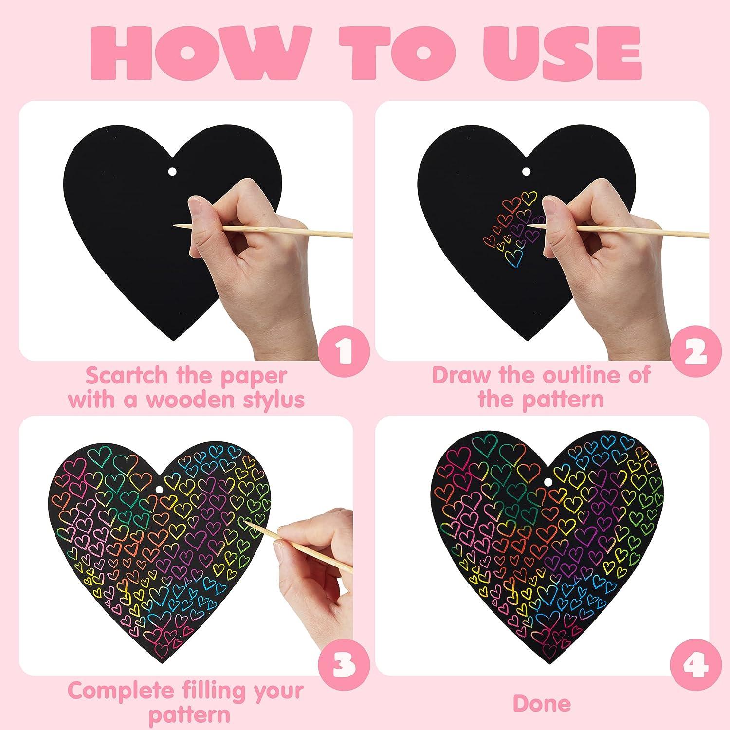 JOYIN 36 Packs Valentines Day Gifts Cards for Kids Magic Color Scratch ...