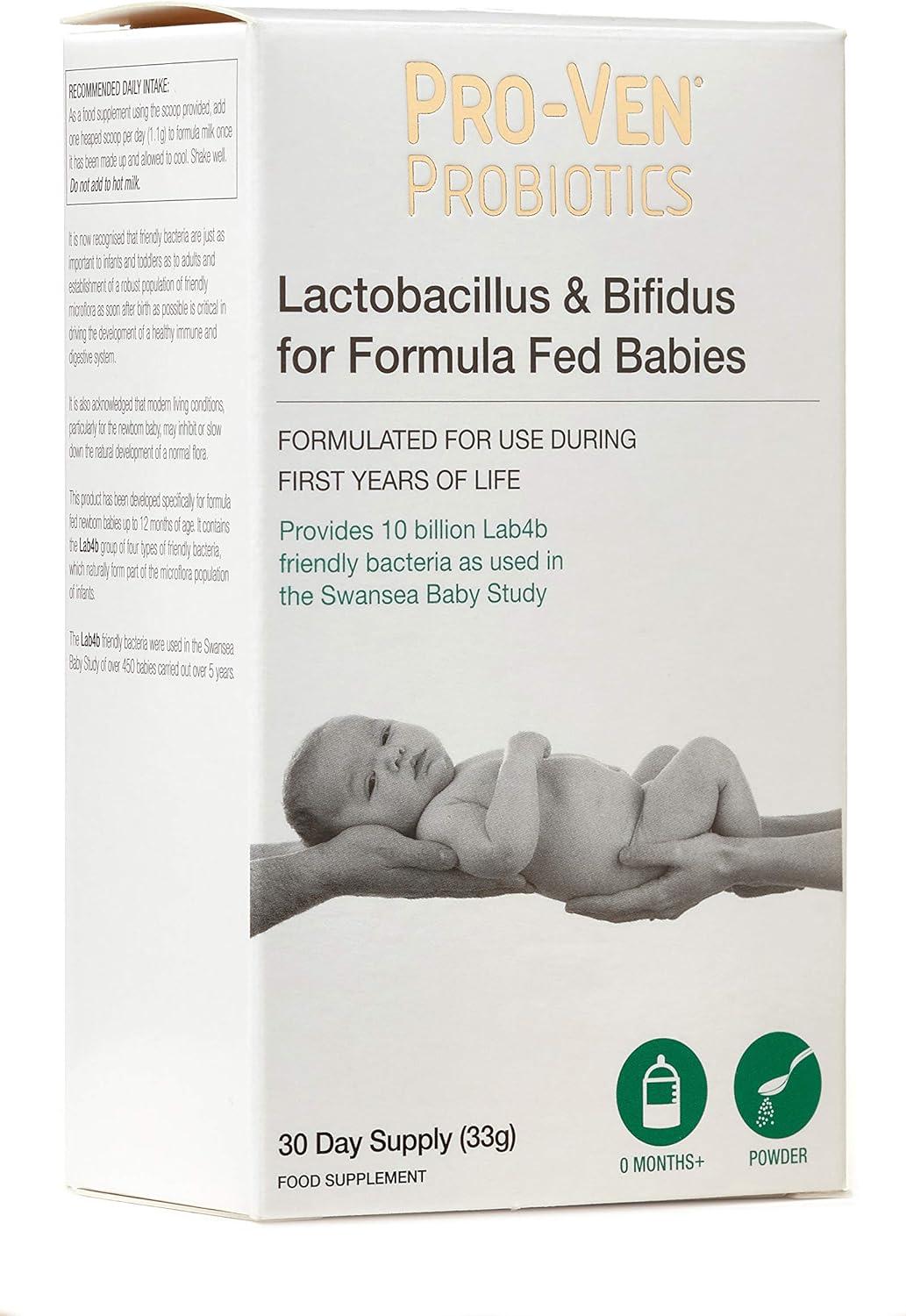 Proven Probiotics for Formula-Fed Babies - 33g Lactobacillus & Bifidus ...