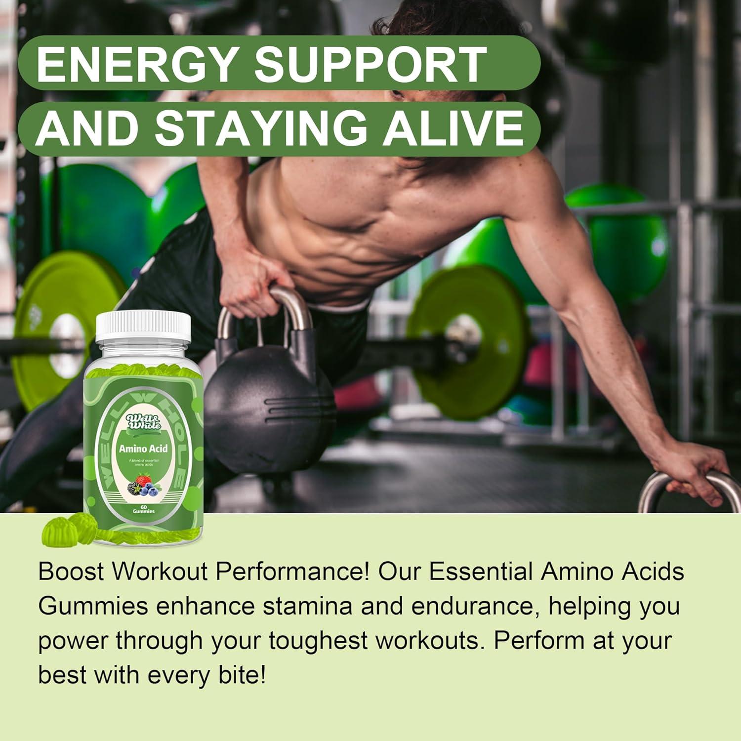 Well&Whole EAA Gummies - Essential Amino Acids Supplement for Energy ...