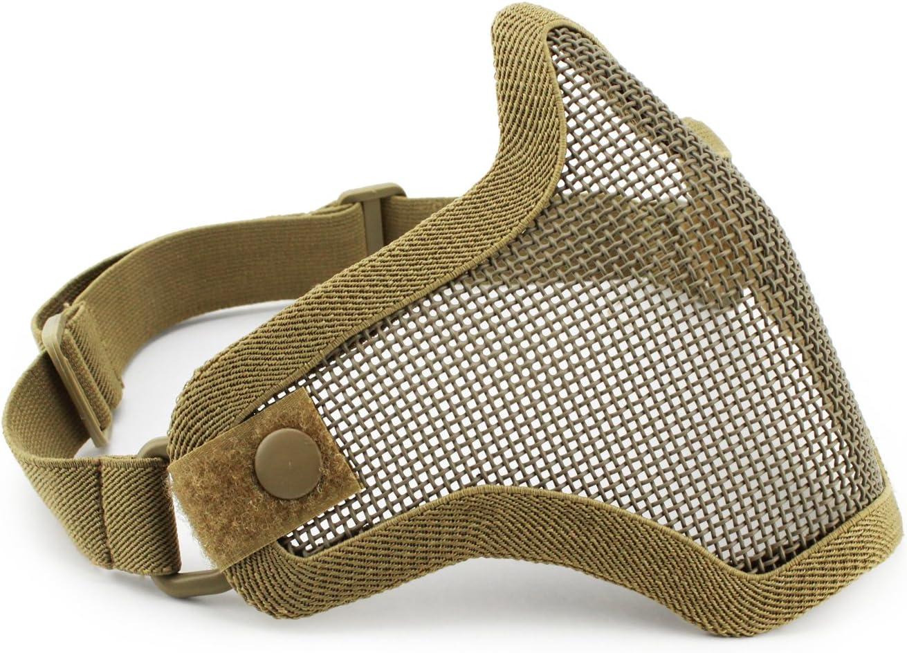 Warmharting Tactical Airsoft Mask - Metal Mesh Face Protection for ...