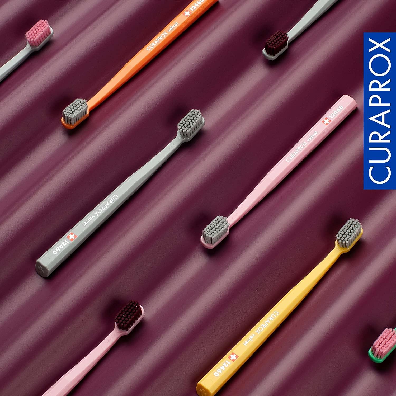 Curaprox CS 12460 Velvet Ultra Soft Toothbrush with CUREN Bristles ...