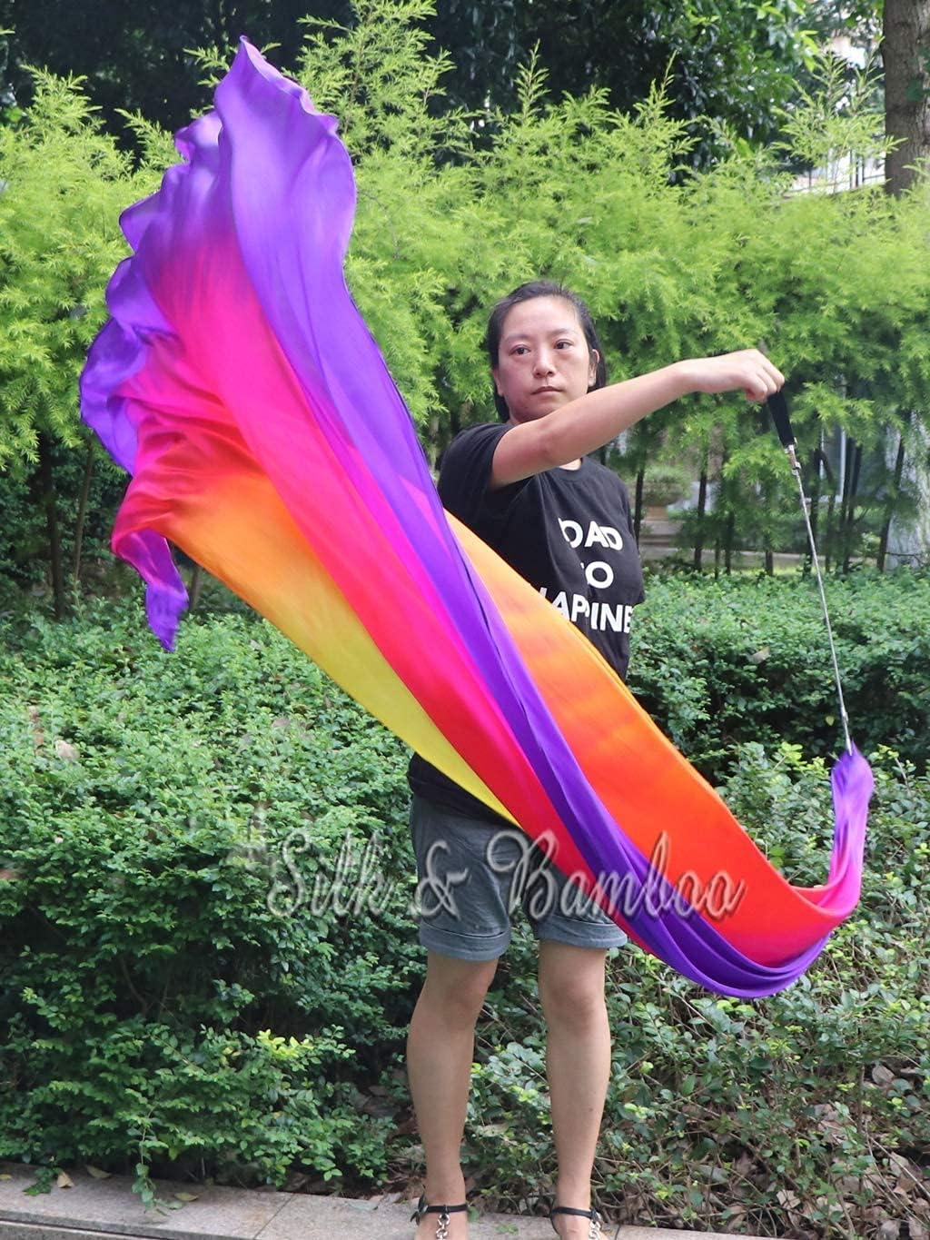 Winged Sirenny Single Spinning Poi Ball with Silk Veil 3 Yards Half ...
