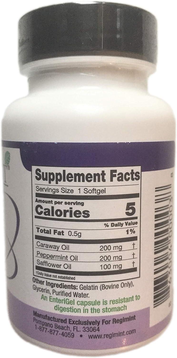 REGIMINT Peppermint Oil Plus Caraway Enteric-Coated Caps for IBS Relief