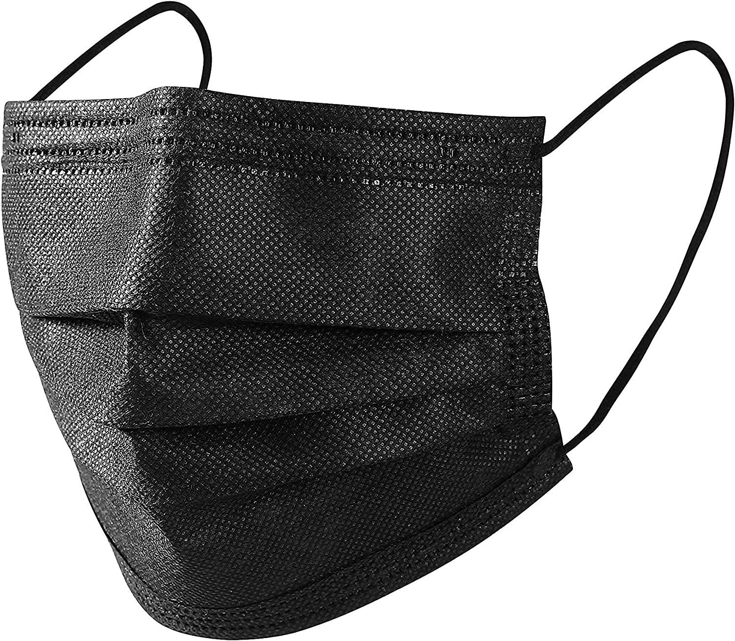 Black Disposable Face Masks 25 Pack - 3-Ply Protection | Buy Now with ...