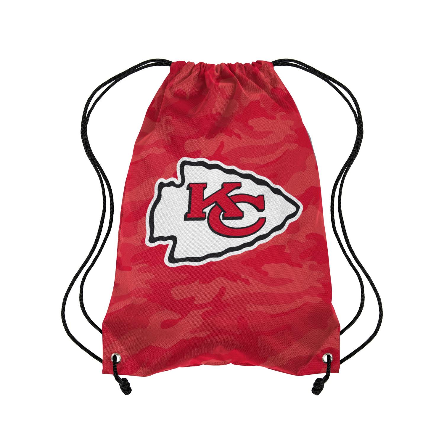 Kansas City Chiefs Camo Drawstring Backpack - Official NFL Big Logo ...