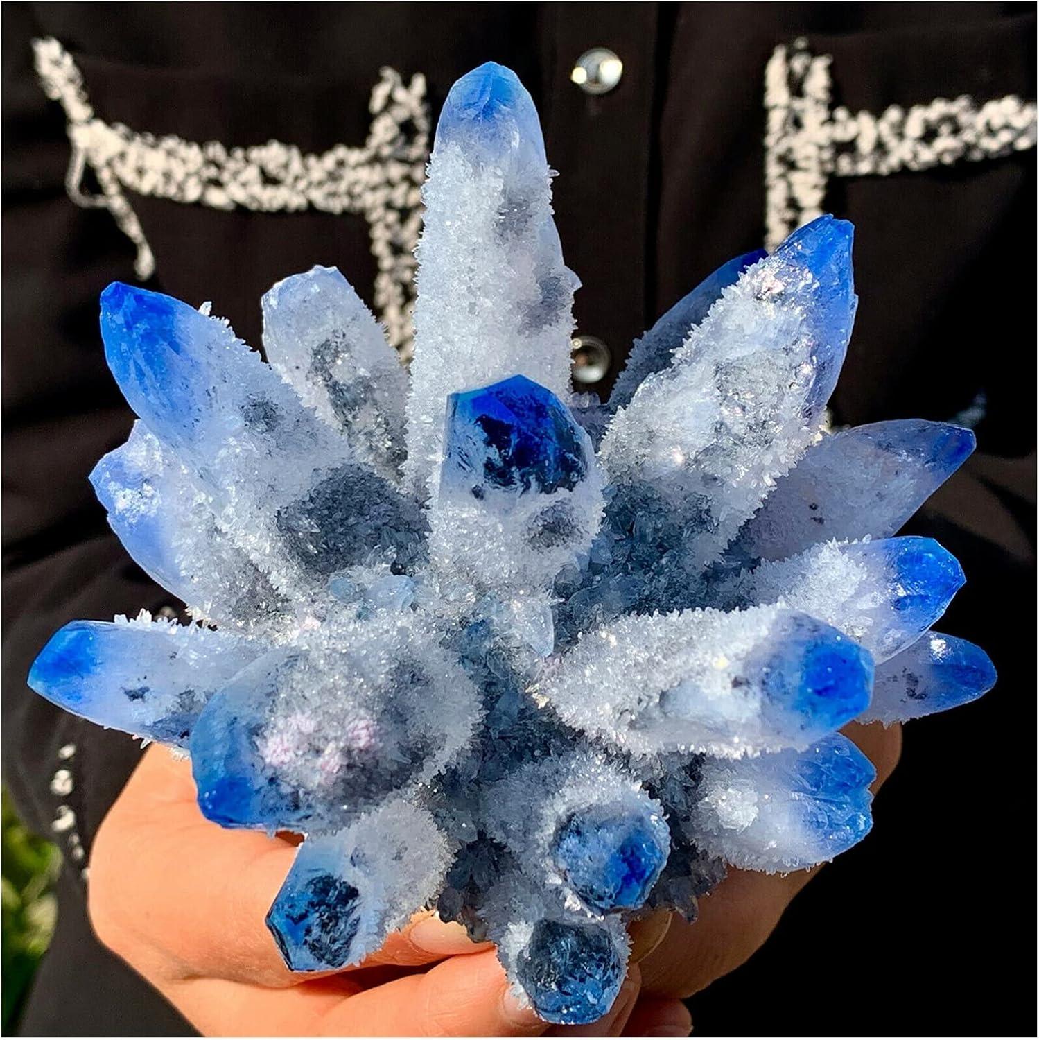 New Find Sky Blue Phantom Quartz Crystal Cluster Specimen yuebang ...