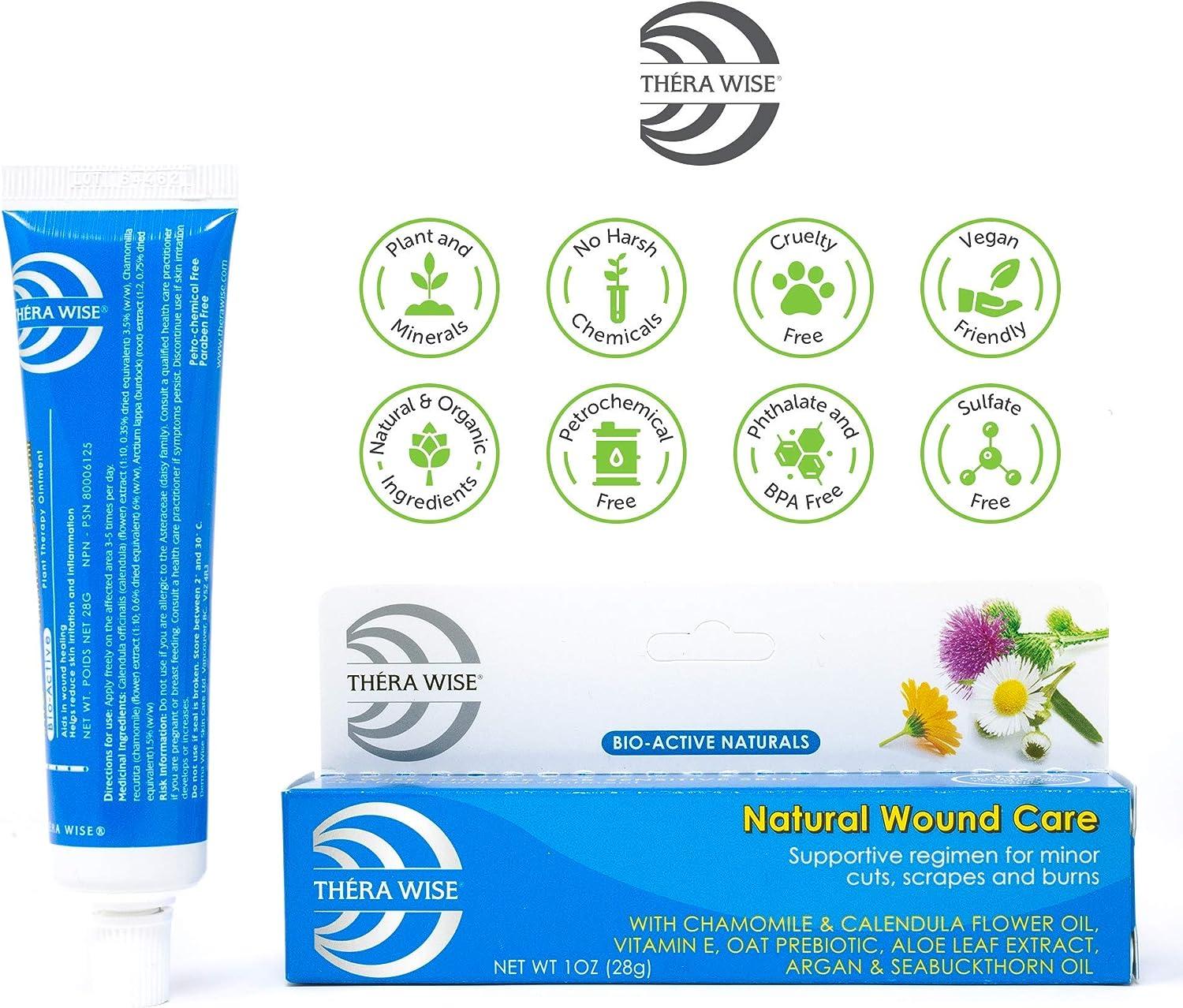 Thera Wise Natural Wound Care Ointment for Minor Cuts, Scrapes, Rashes ...