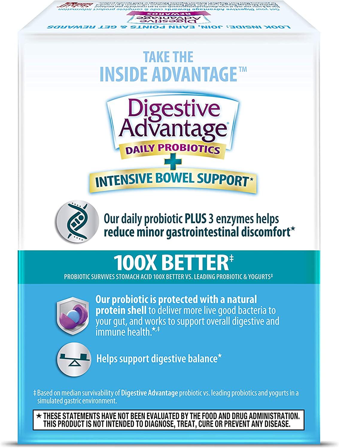 Schiff Digestive Advantage Intensive Bowel Support - 96 Capsules for ...