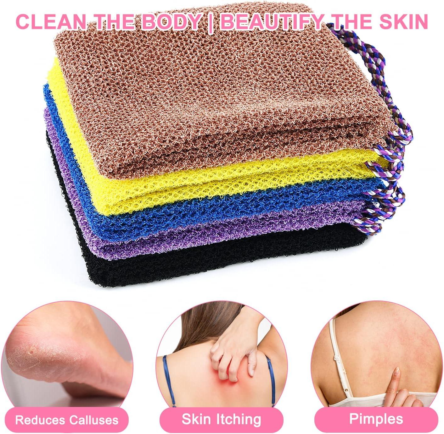 5 Pack African Net Sponge Bathing Sponges & Back Scrubbers ...