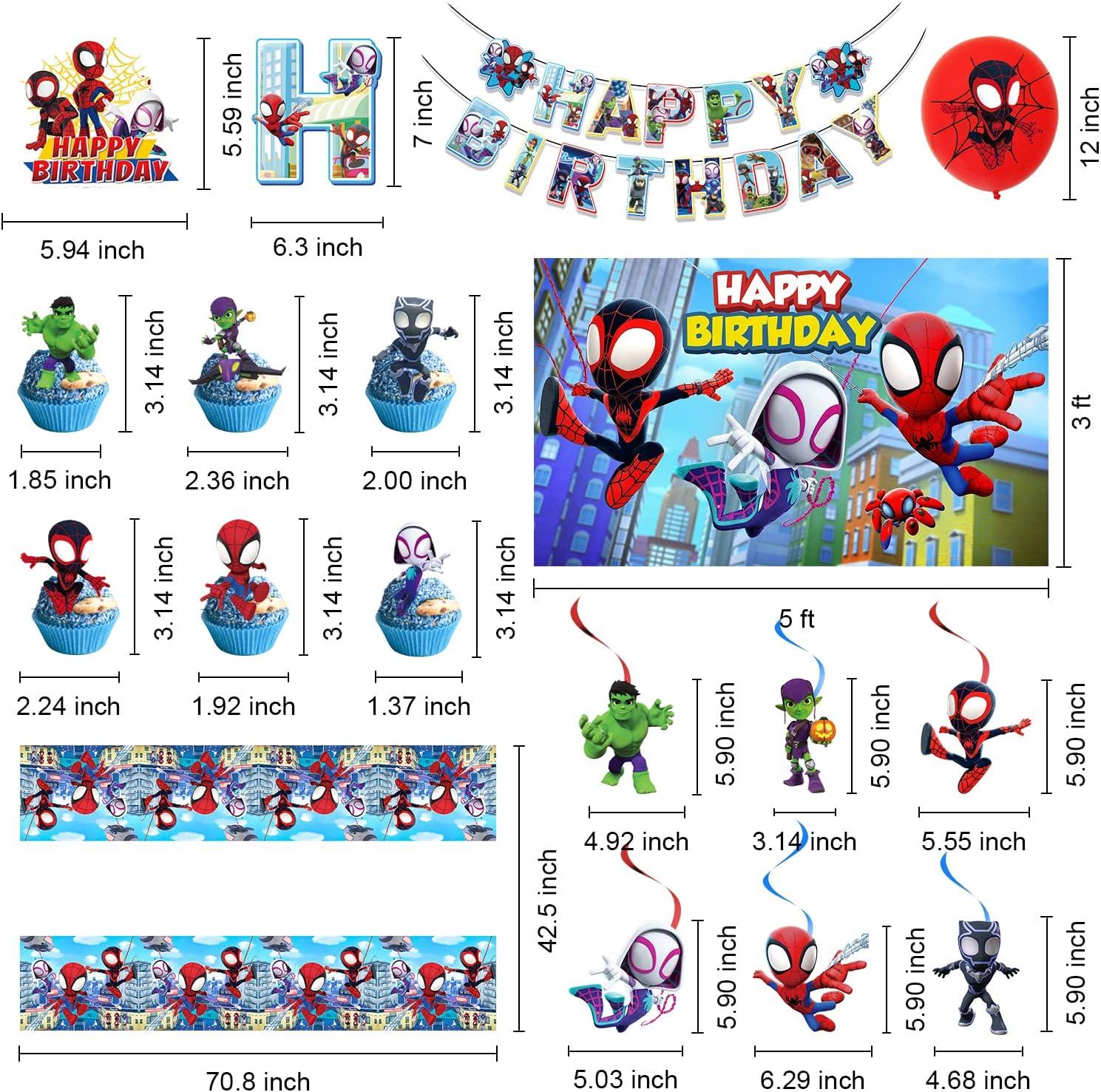 Spidey and His Amazing Friends Birthday Decorations Party Supplies Set ...