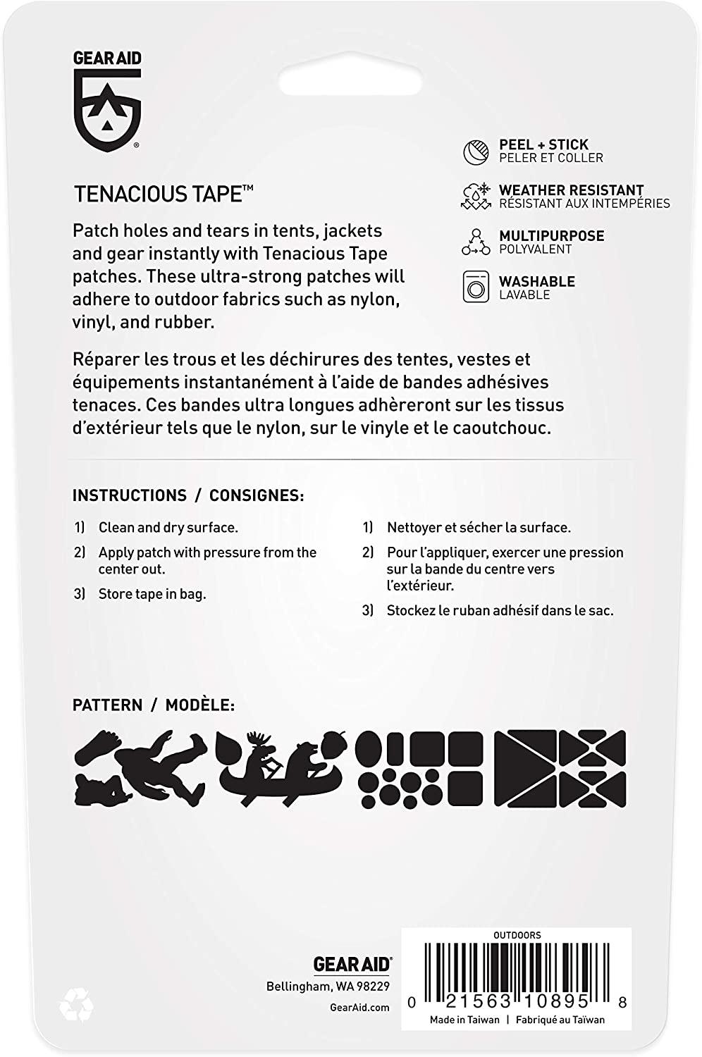GEAR AID Tenacious Tape Gear Patches - Outdoor Jacket Repair | Buy Now ...