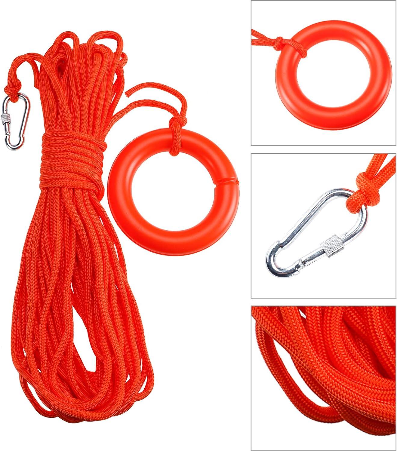 2 Pack Patioer Water Floating Lifesaving Rope 98.4FT - Outdoor Professional Throwing Rescue ...