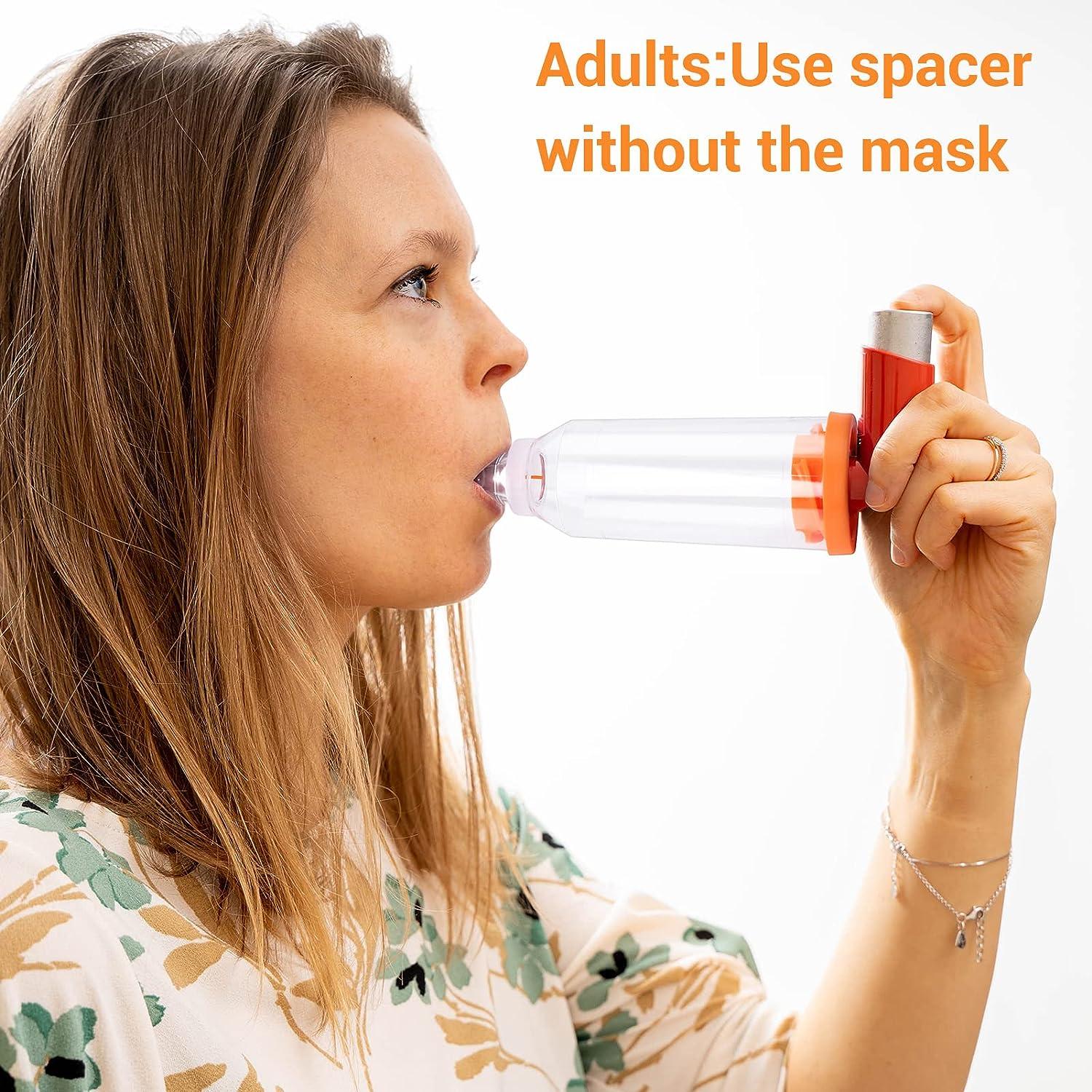 Handheld Spacer for Kids & Adults with Child & Adult Mask - Orange ...