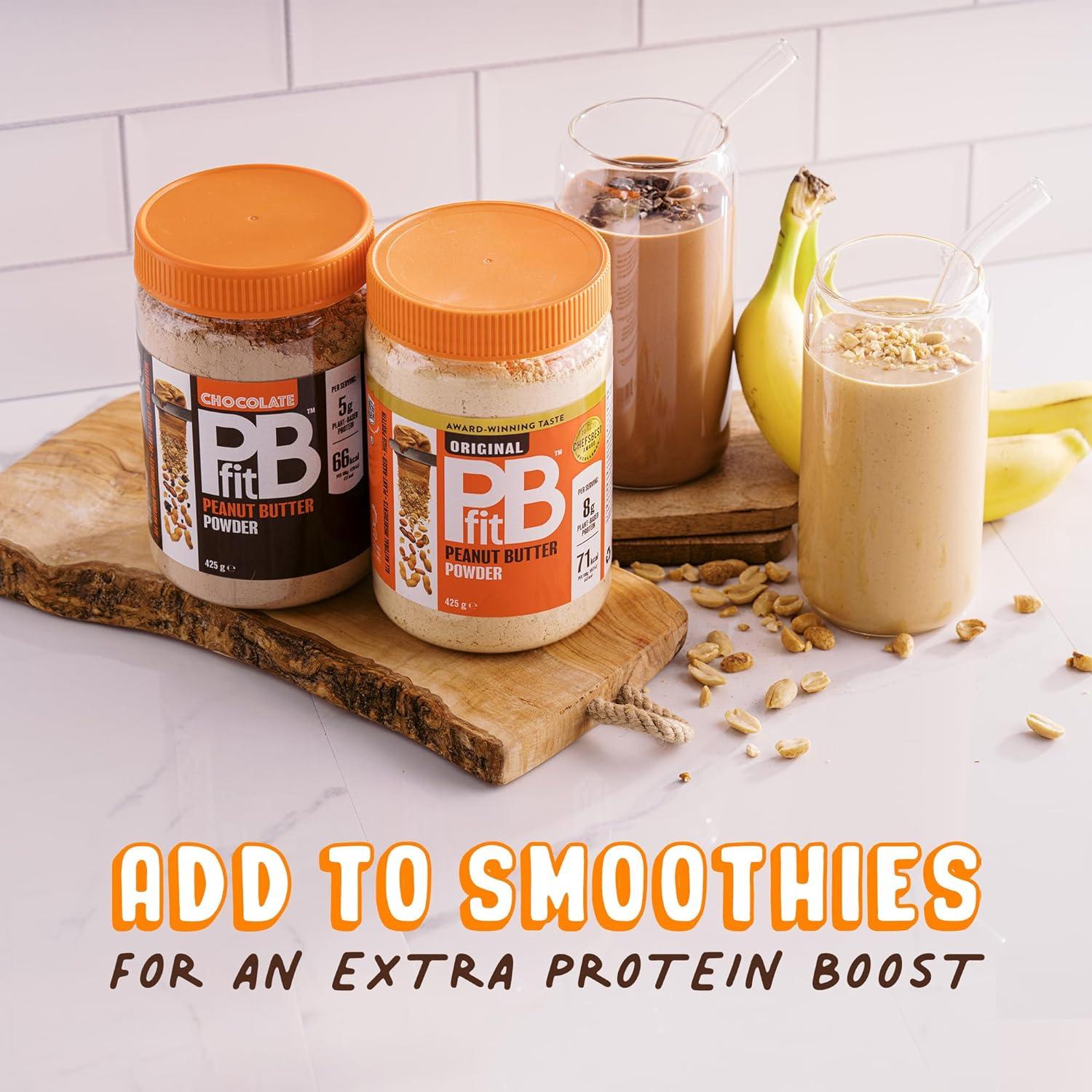 PBfit Peanut Butter Powder - Original & Chocolate - 87% Less Fat Gluten ...