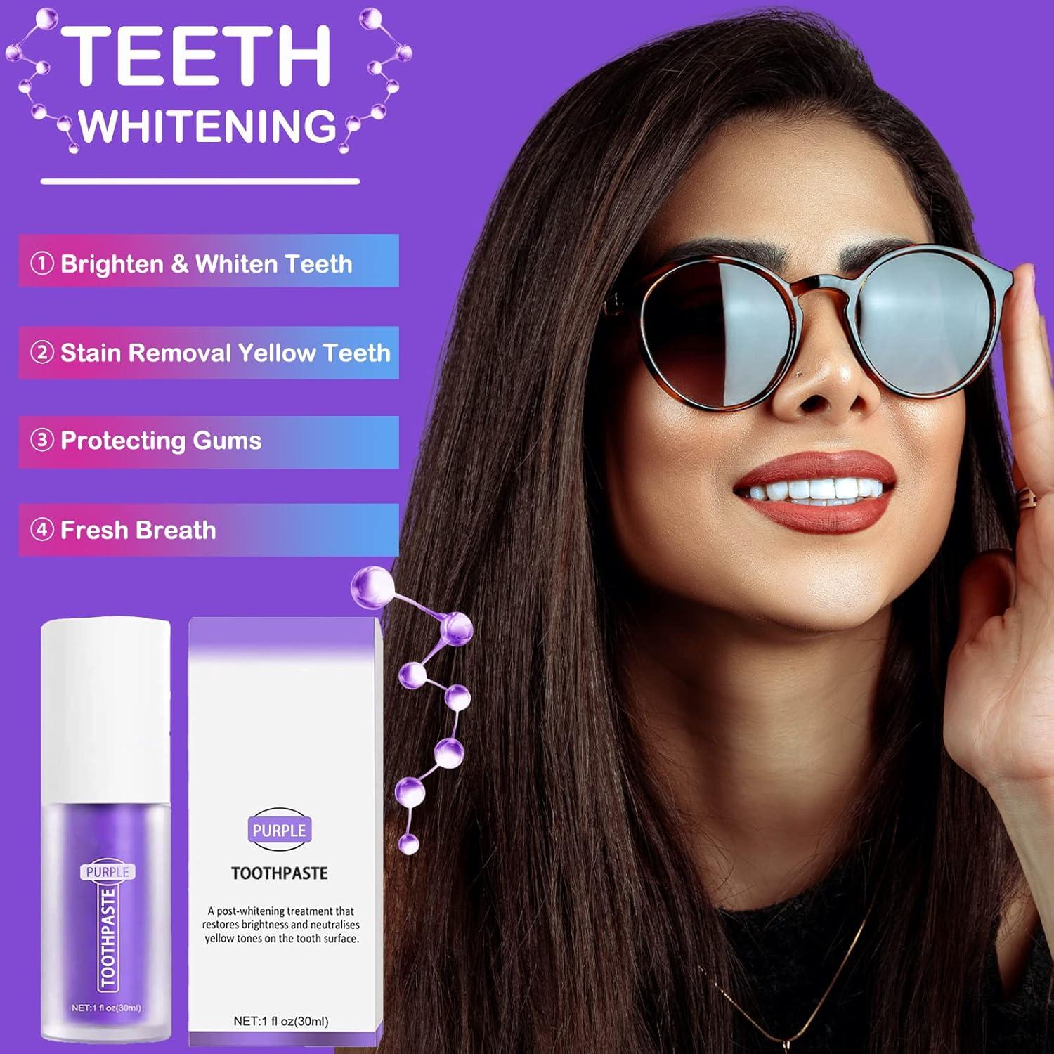 Purple Teeth Whitening Toothpaste | Brighten Your Smile | Effective ...