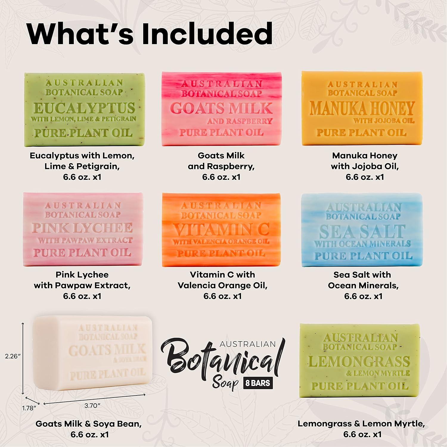 Australian Botanical Soap Pure Plant Oil Bars Variety Pack | 6.6 oz ...