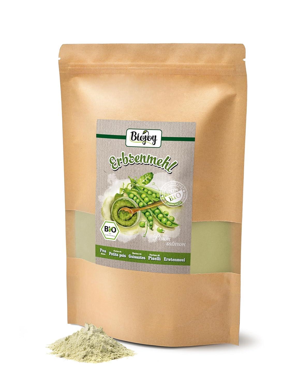 Biojoy Organic Green Pea Flour - 1 kg | Additive-Free Ground Peas for ...