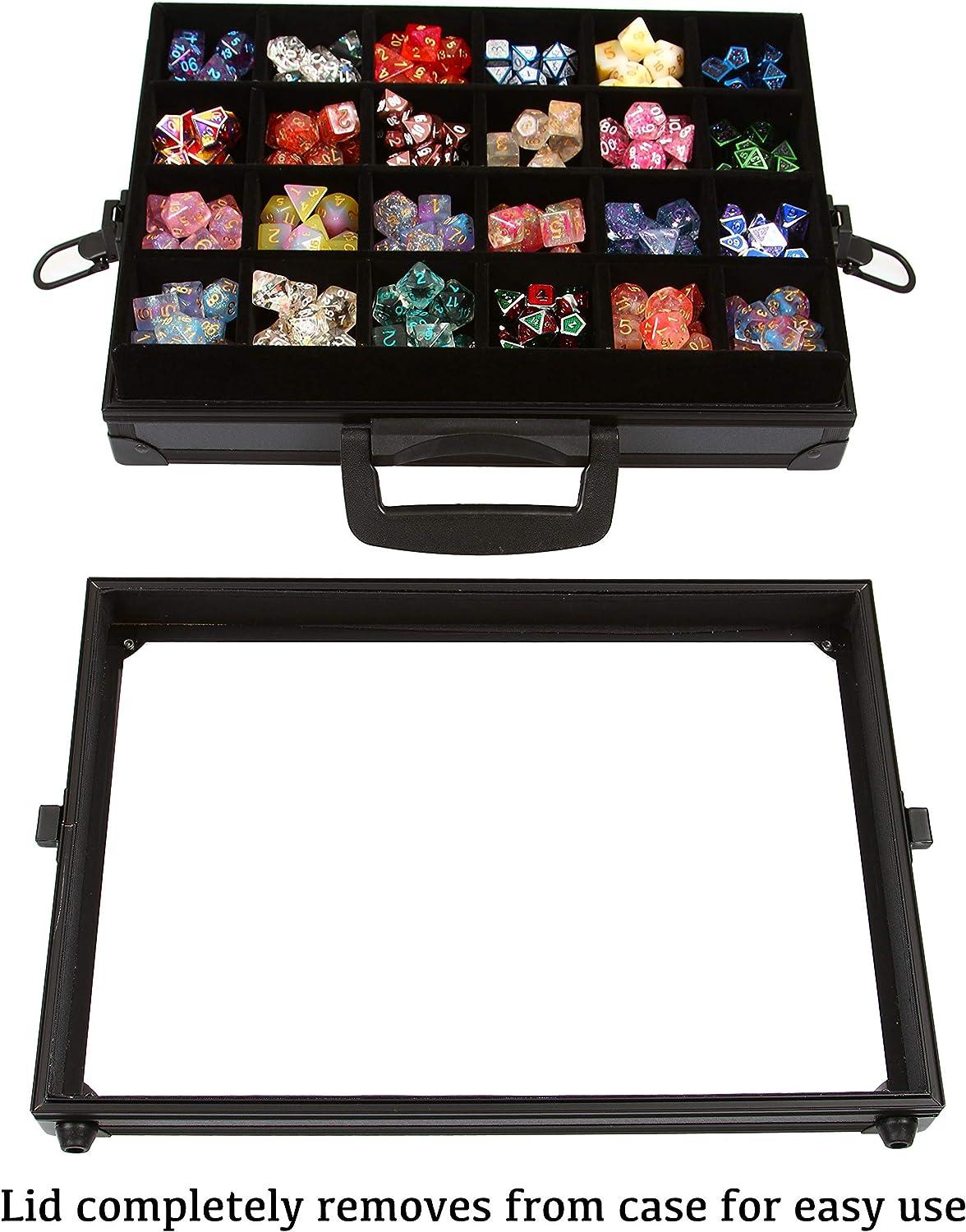 Forged Dice Co. Dice Display Case and Rolling Tray with 2 Divided Trays ...