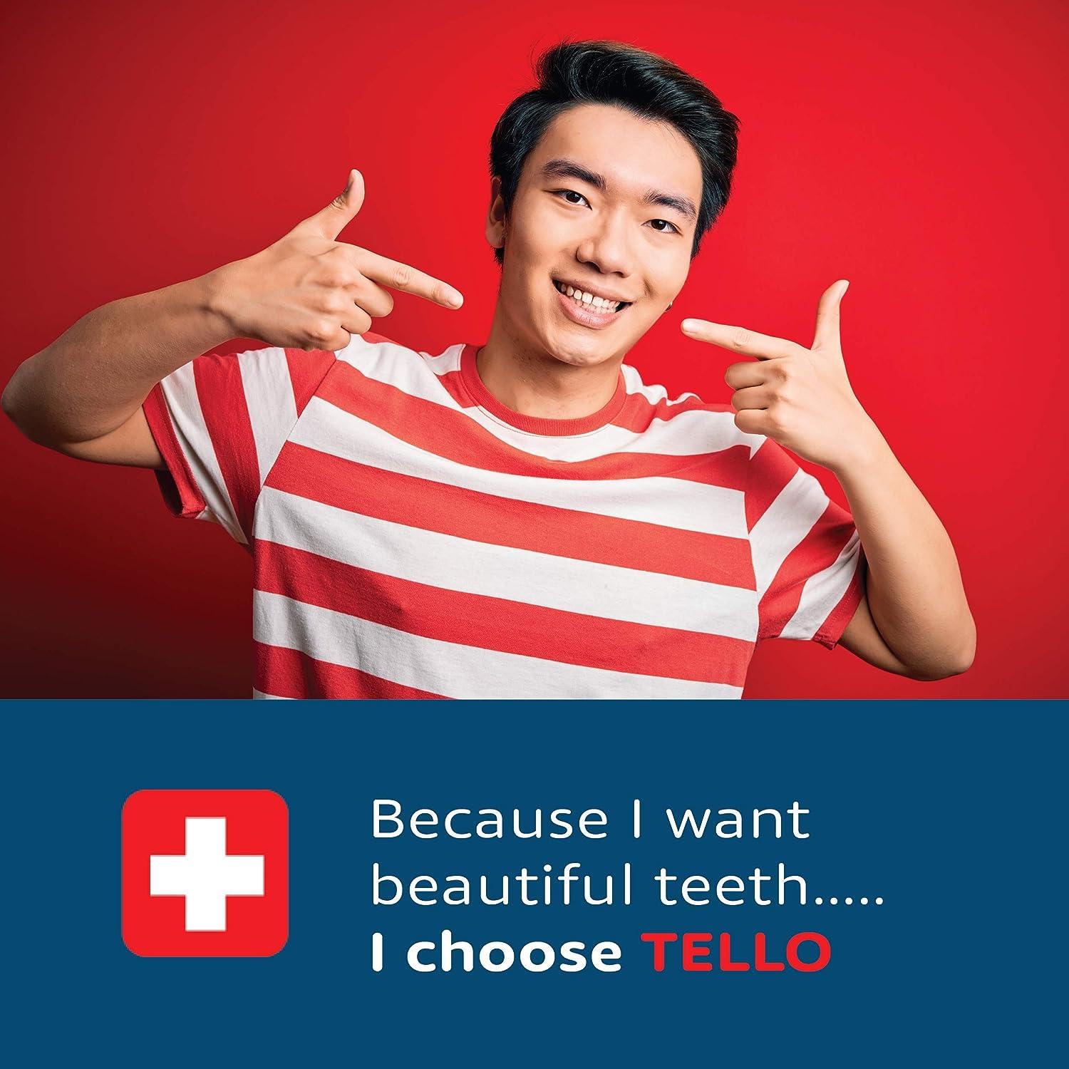 TELLO 6240 Adult Ultra Soft Swiss Toothbrush - Gentle Cleaning with ...